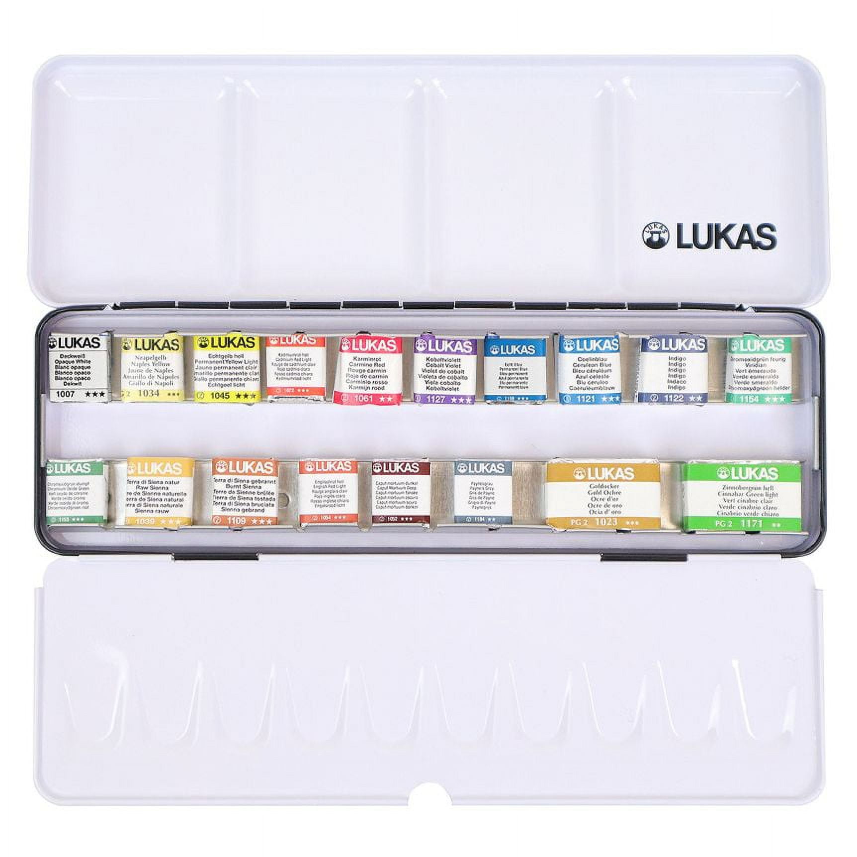 Lukas 1862 Aquarell Artists' Watercolor Paint Set of 18 -2 Whole & 16 ...
