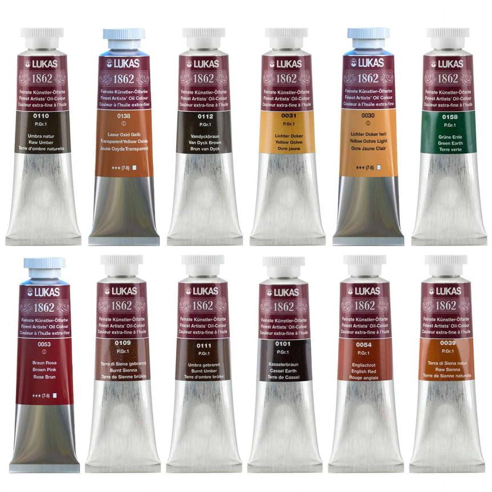 Lukas 1862 Professional Artist Oil Paint - Fast-Drying, Non-Yellowing ...