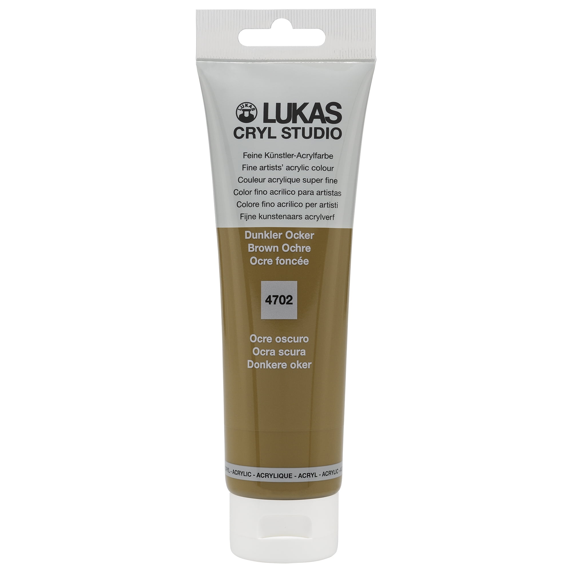 Lukas CRYL Studio Artist Acrylic Paint, Brown Ochre, 125 ml Tube - High ...