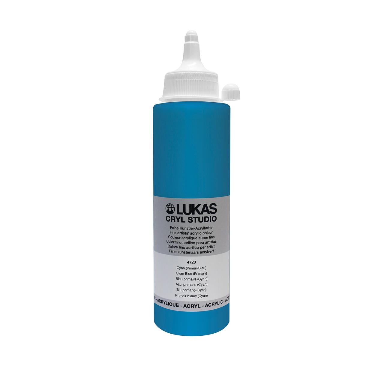 Lukas CRYL Studio Artist Acrylic Paint, Cyan Blue (Primary), 250 ml ...