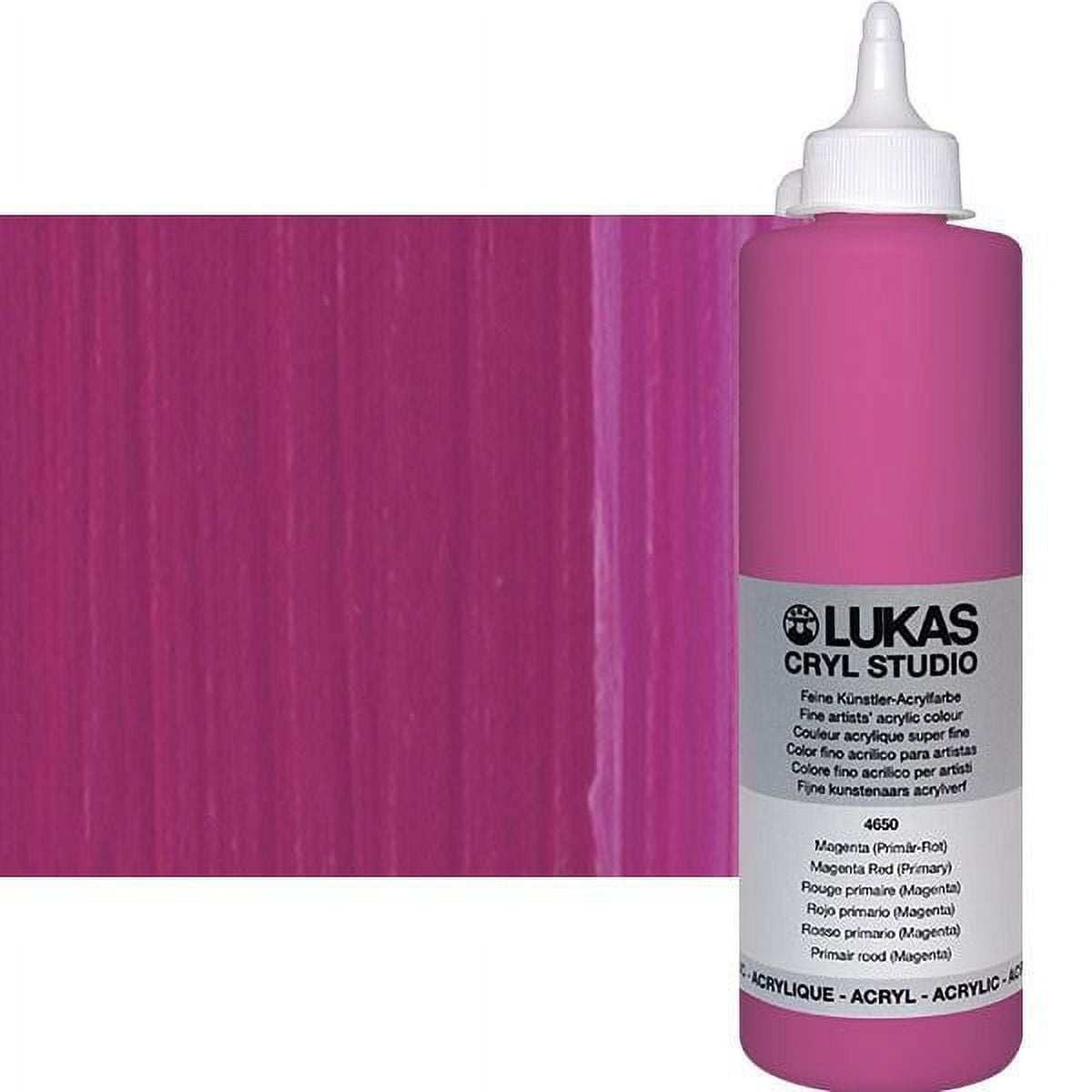 Lukas CRYL Studio Artist Acrylic Paint, Magenta Red (Primary), 500 ml ...