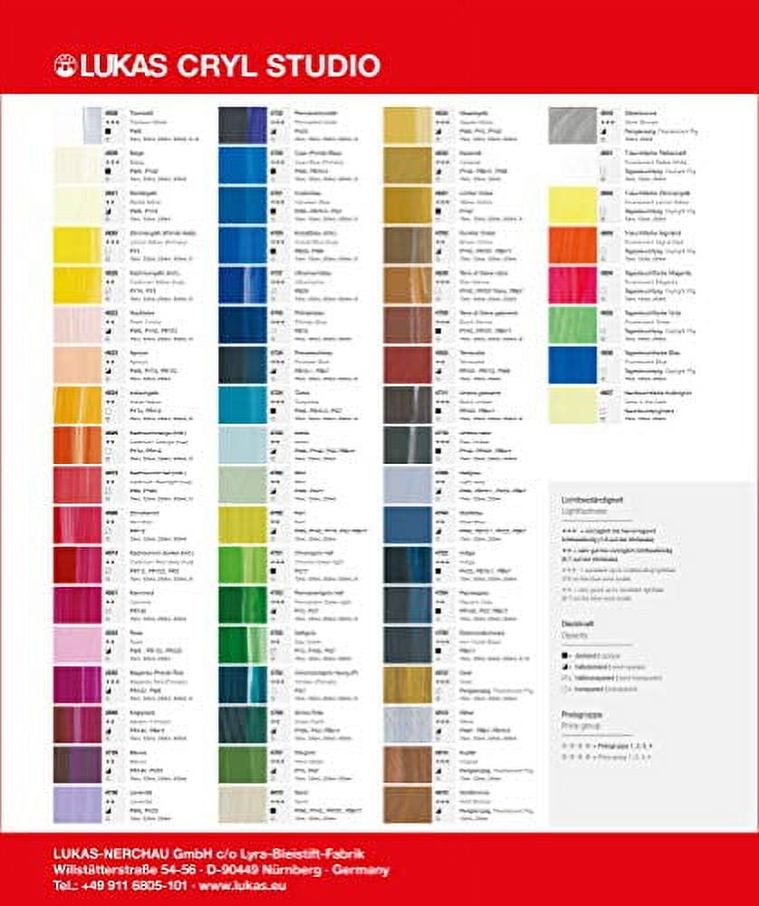 Lukas CRYL Studio Artist Acrylic Paint, Magenta Red (Primary), 500 ml ...