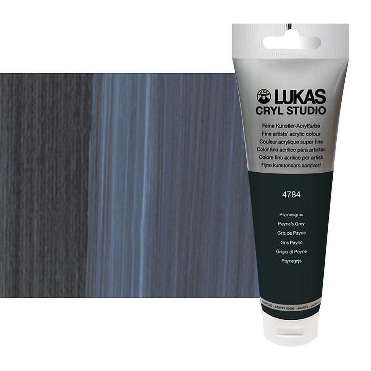 Lukas CRYL Studio Artist Acrylic Paint, Payne's Grey, 125 ml Tube ...
