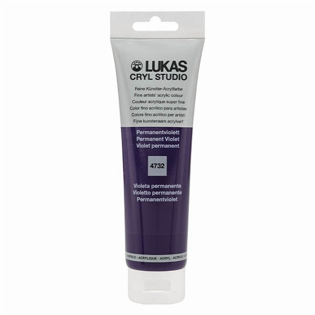 Lukas CRYL Studio Artist Acrylic Paint, Permanent Violet, 125 ml Tube ...