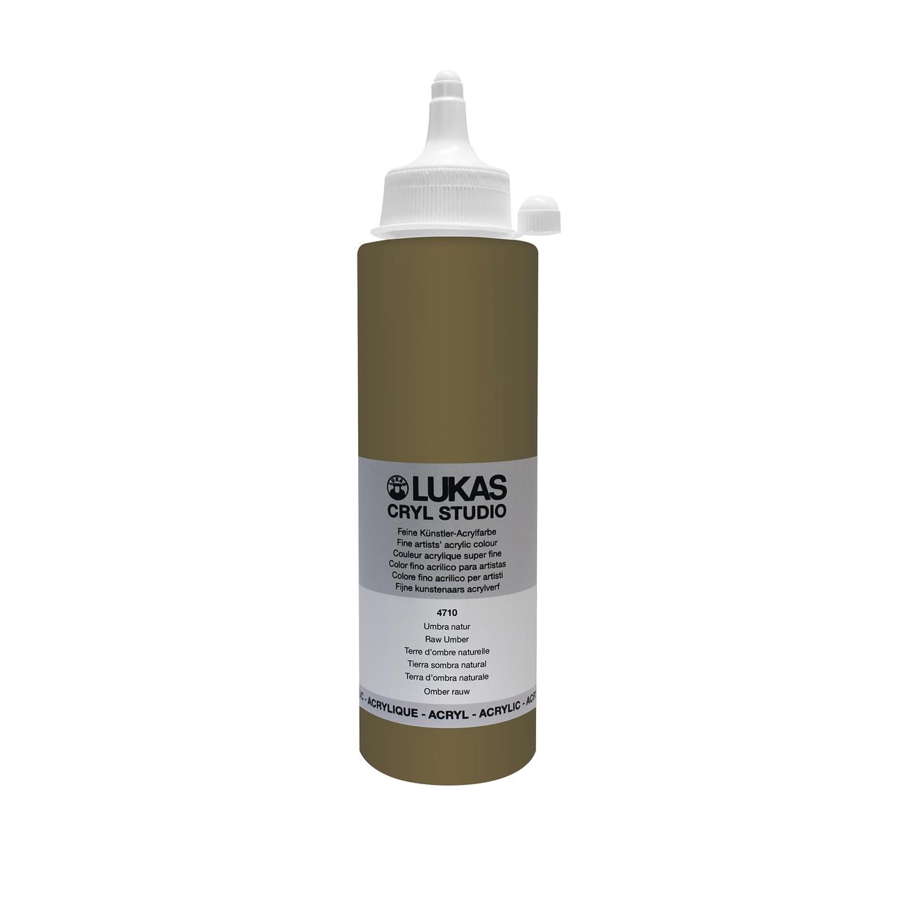 Lukas CRYL Studio Artist Acrylic Paint, Raw Umber, 250 ml Bottle - High ...