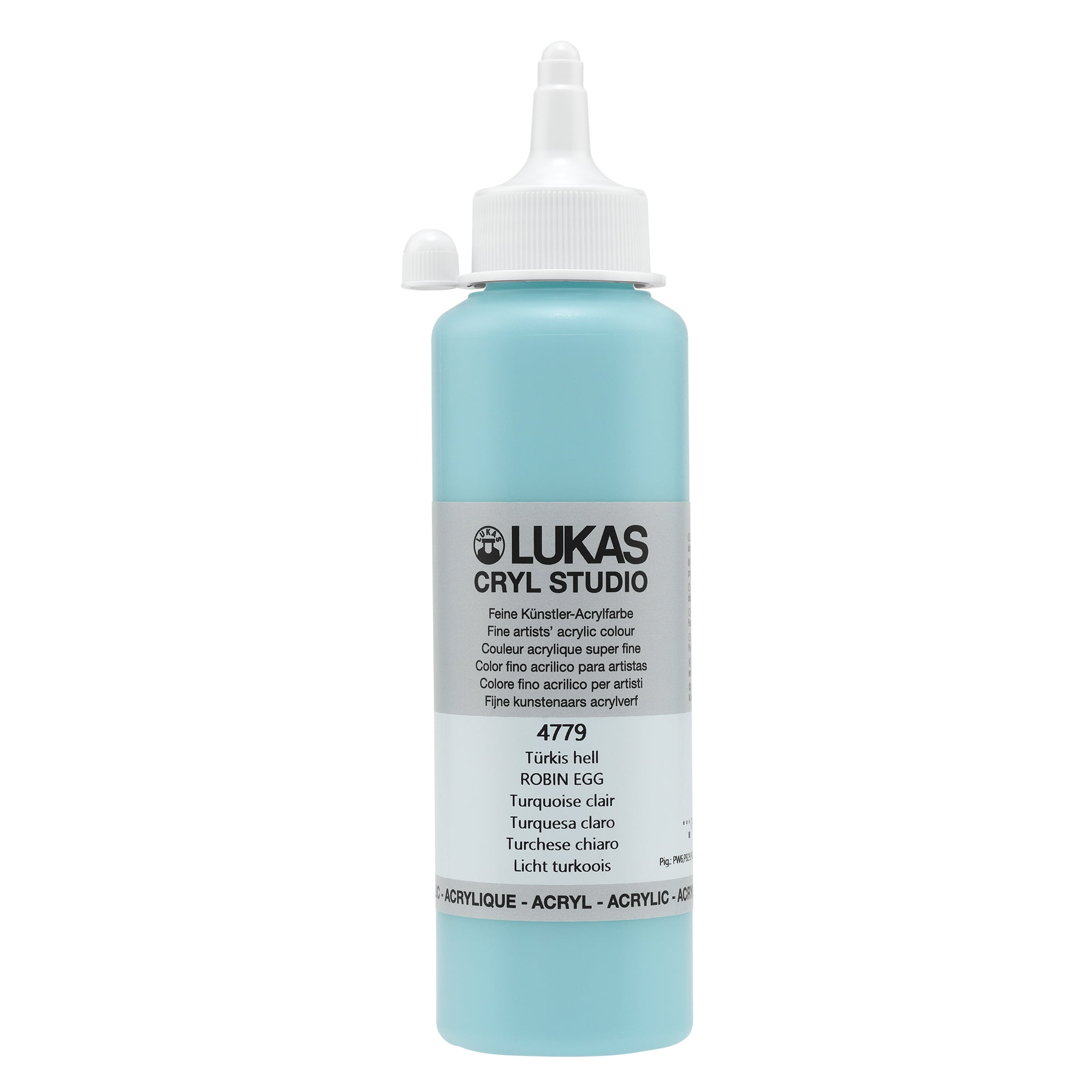 Lukas CRYL Studio Artist Acrylic Paint, Robin Egg, 250 ml Bottle - High ...
