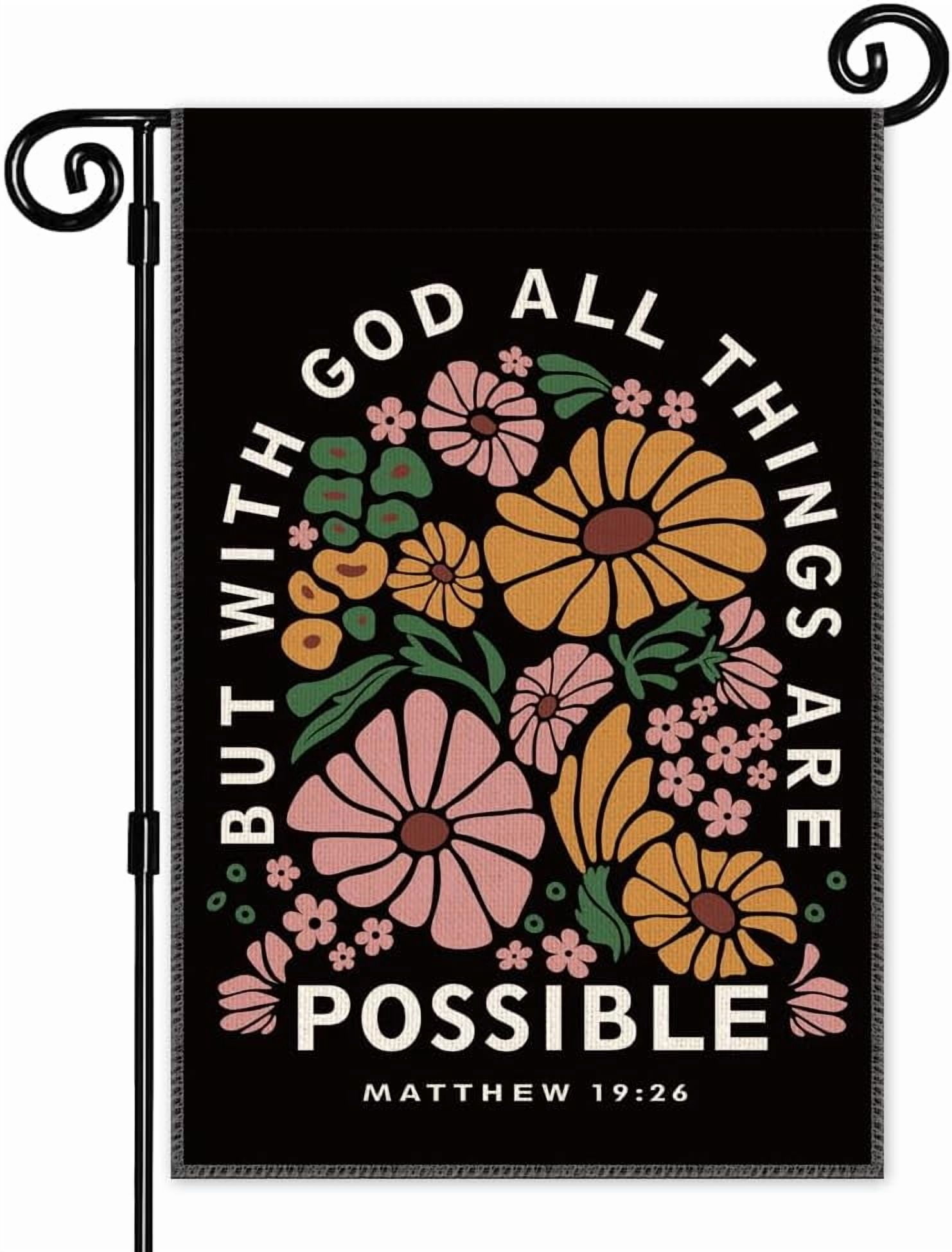 Luke 12:27 Garden Flag - Double Sided Yard Outdoor Farmhouse Lawn Porch ...