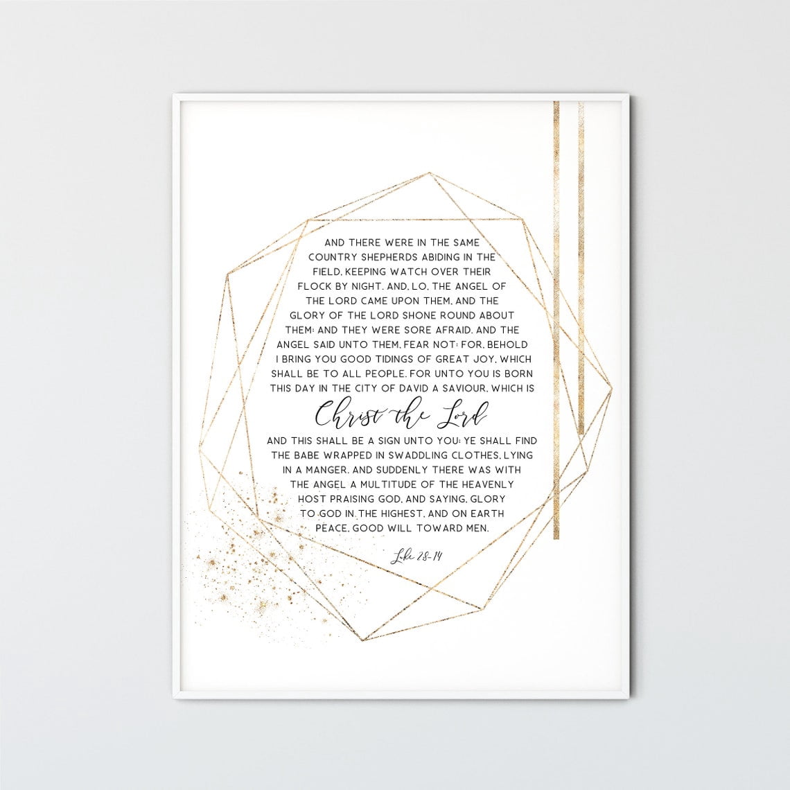 Luke 2:8-14 Glory To God In The Highest Poster, Unframed Size 24x36 ...