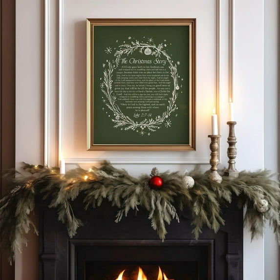 Luke 2 Scripture Print, Jesus Nativity Story, Christianart Décor Home ...