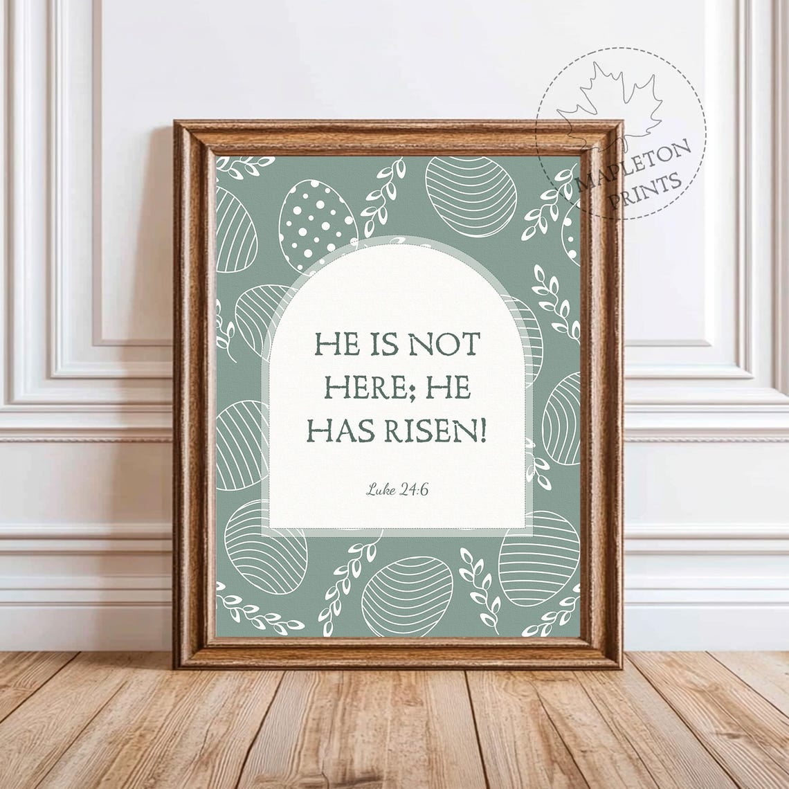 Luke 24:6 He Is Risen Print, Easter Bible Verse Wall Art, Scripture ...