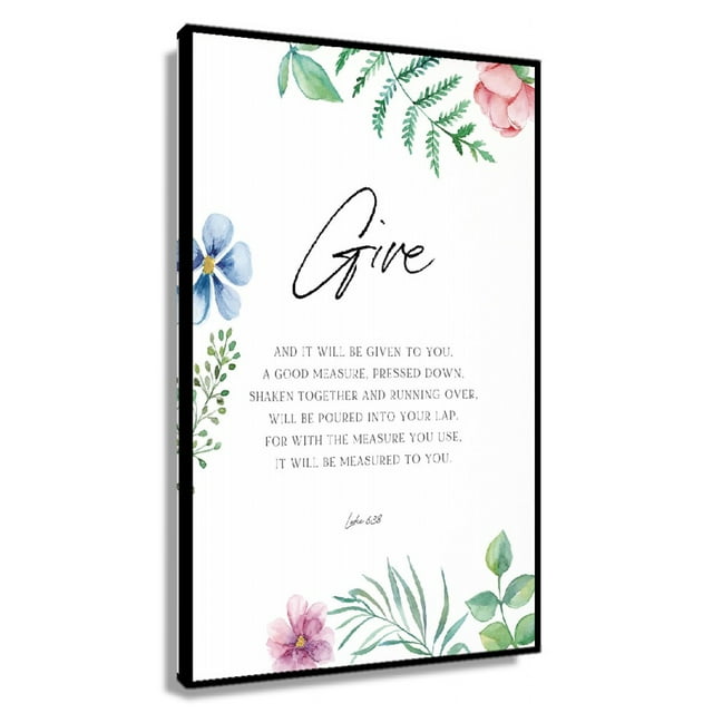 Luke 6 38 Give Bible Verse Wall Art Christian Wall Art Scripture Print ... Luke 6 38 Give Bible Verse Wall Art Christian Wall Art Scripture Print ...