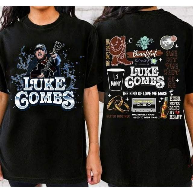 Luke Combs 2024 Tour Growing Up and Getting Old Unisex T-Shirt, Luke ...