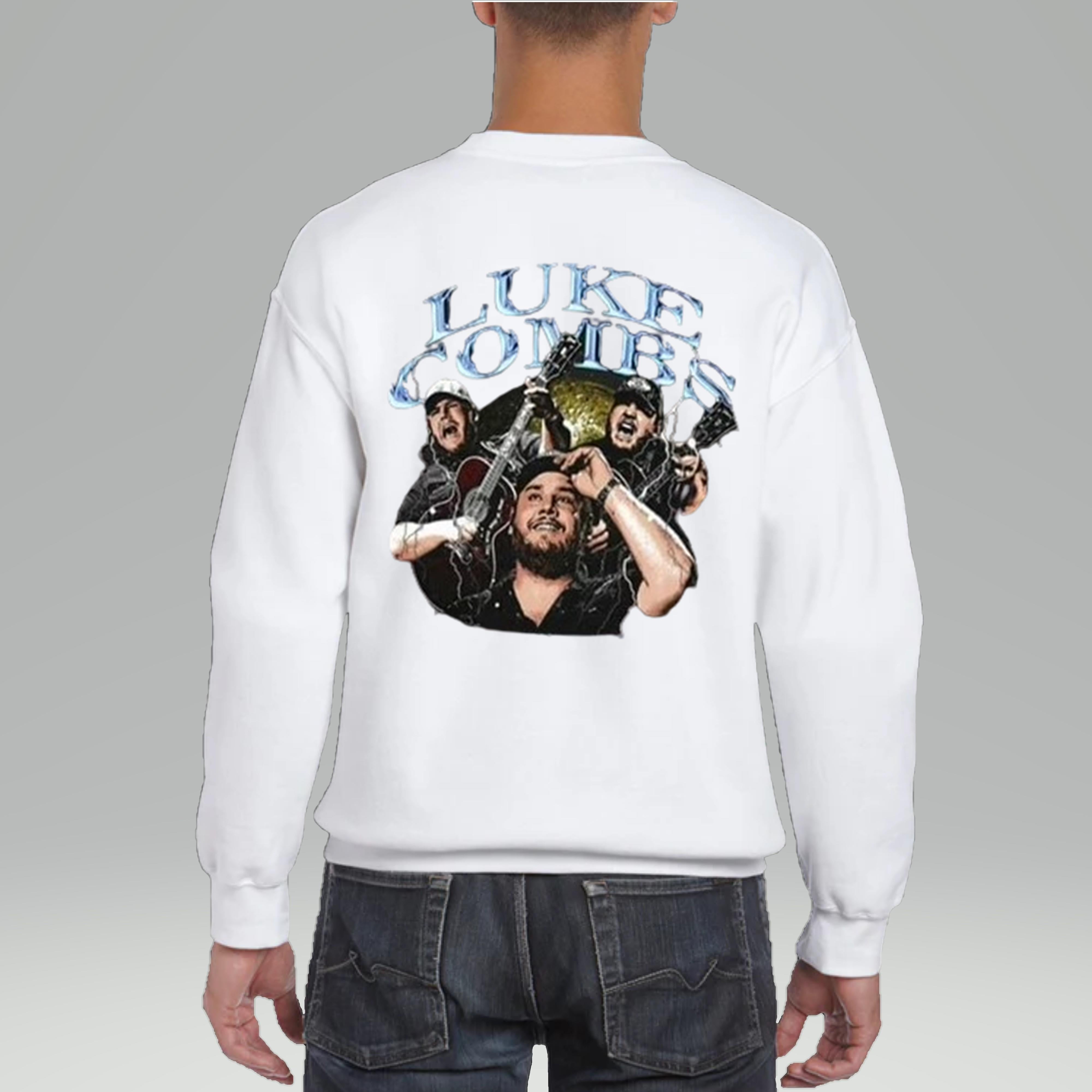 Luke Combs Concert SweatSweatshirt Back Side , 2024 Tour Luke Combs ...