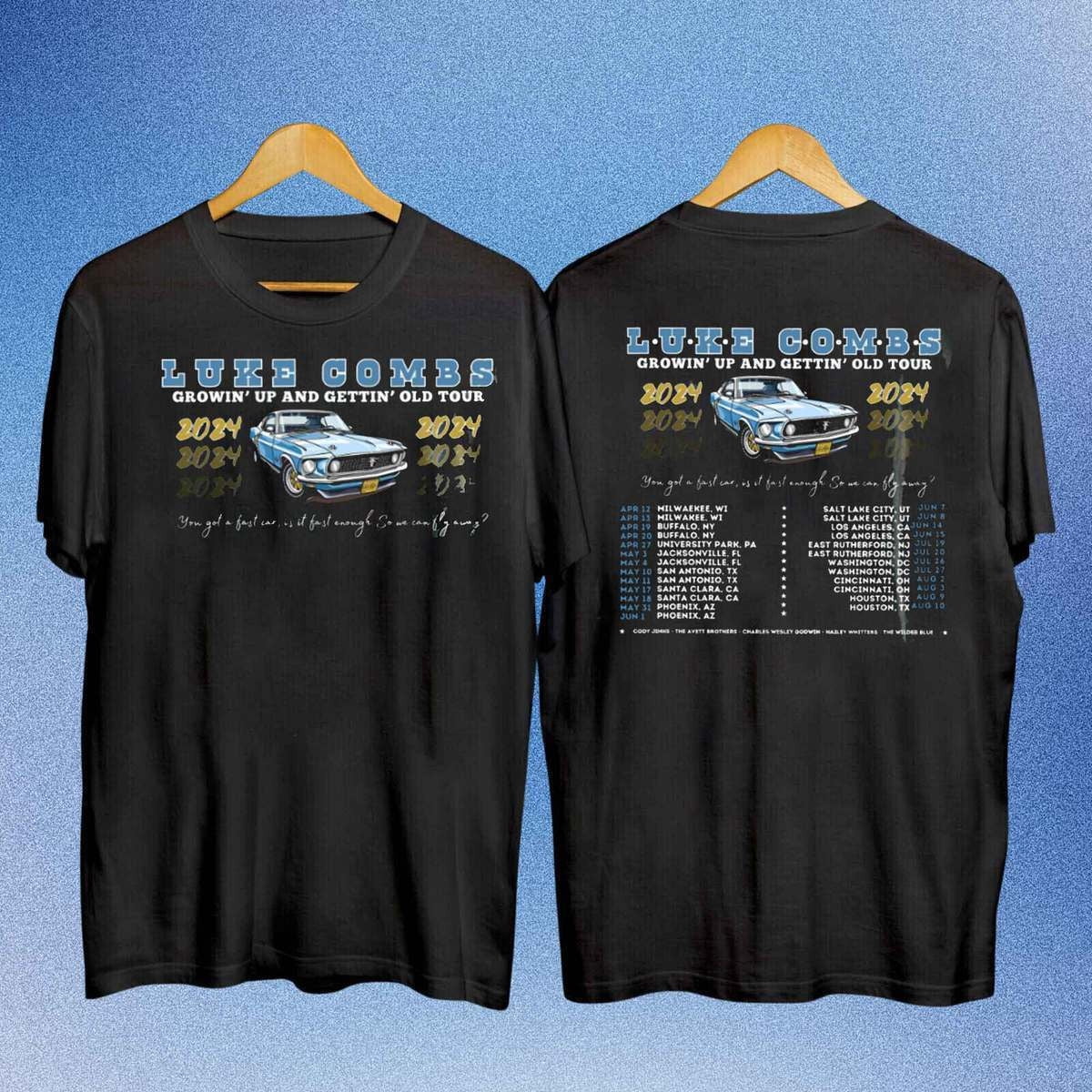 Luke Combs Growin Up Tour 2024 T-Shirt Gift For Fans Unisex All Size S-5XL - Walmart.com