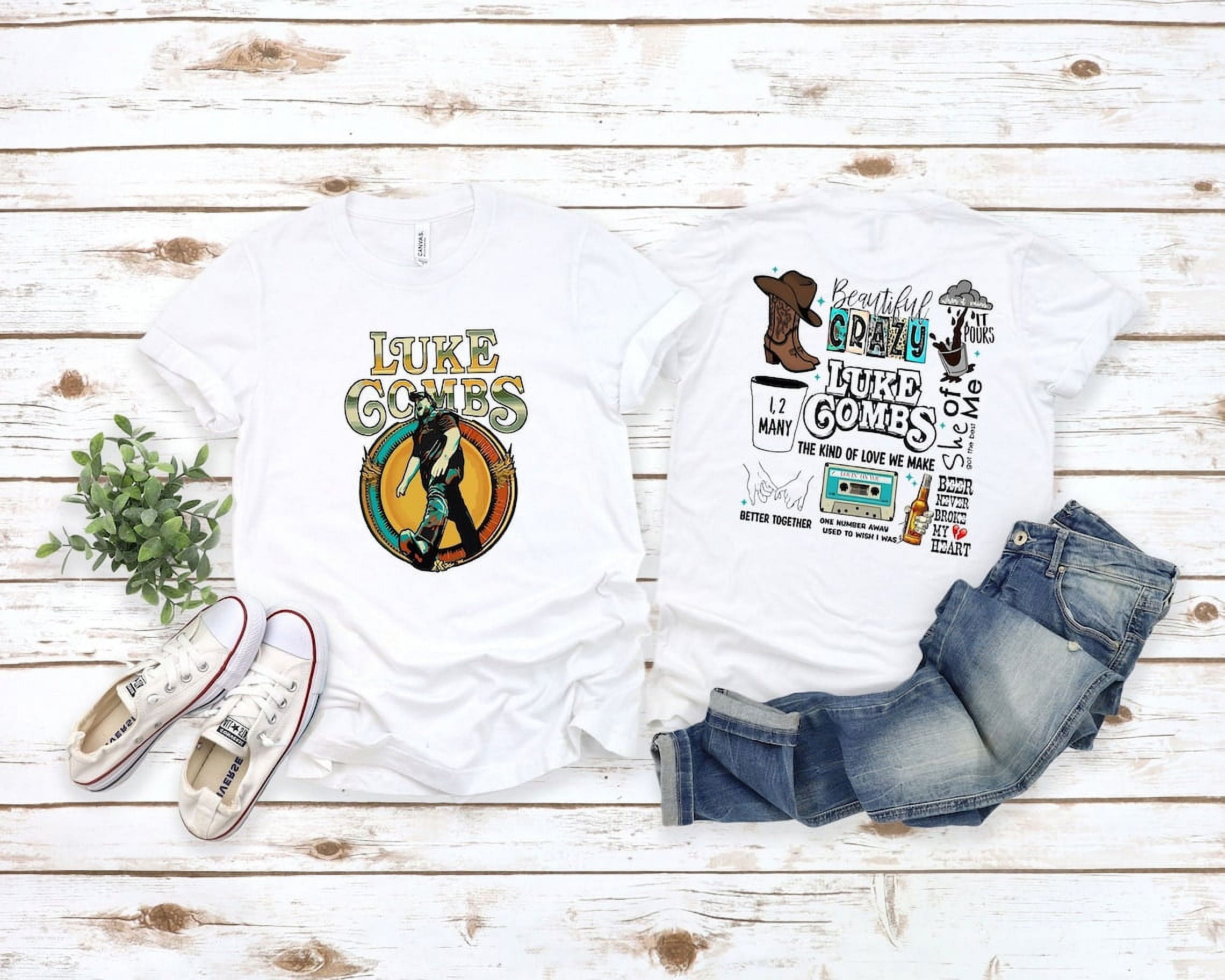 Luke Combs Growing Up and Getting Old 2024 Tour Shirt, Graphic Luke ...