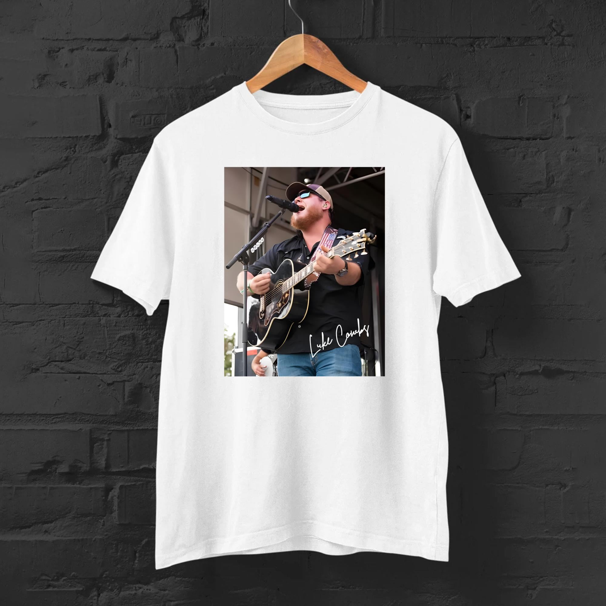 Luke Combs Performing With Signature Tee Shirt-TH30775 - Walmart.com