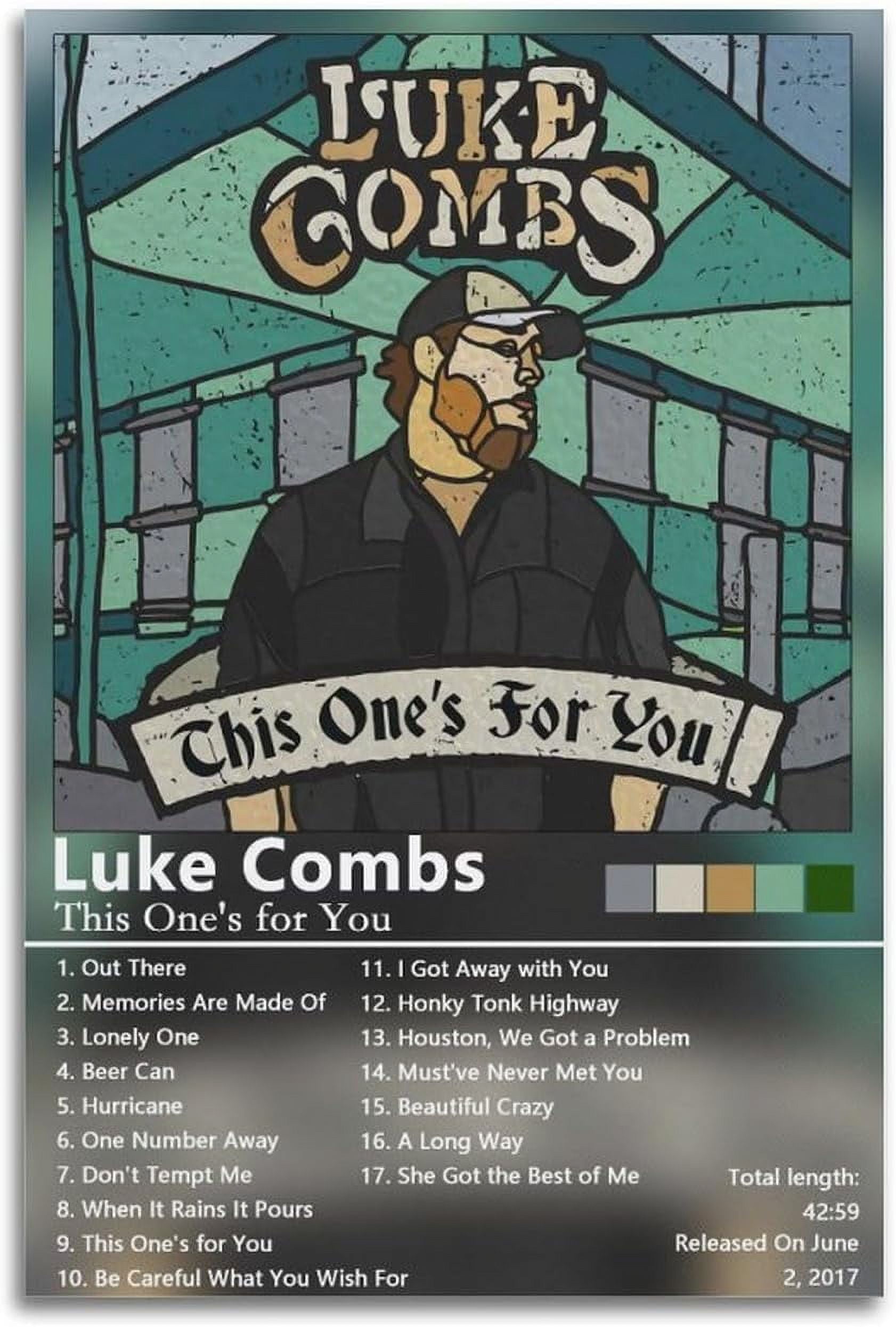 Luke Combs Poster This One's for You Album Cover Posters for Bedroom ...