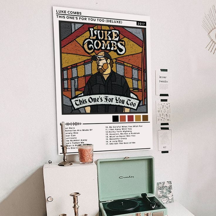 Luke Combs "This One's For You Too" (Deluxe) Album Poster Size 24''x36 ...