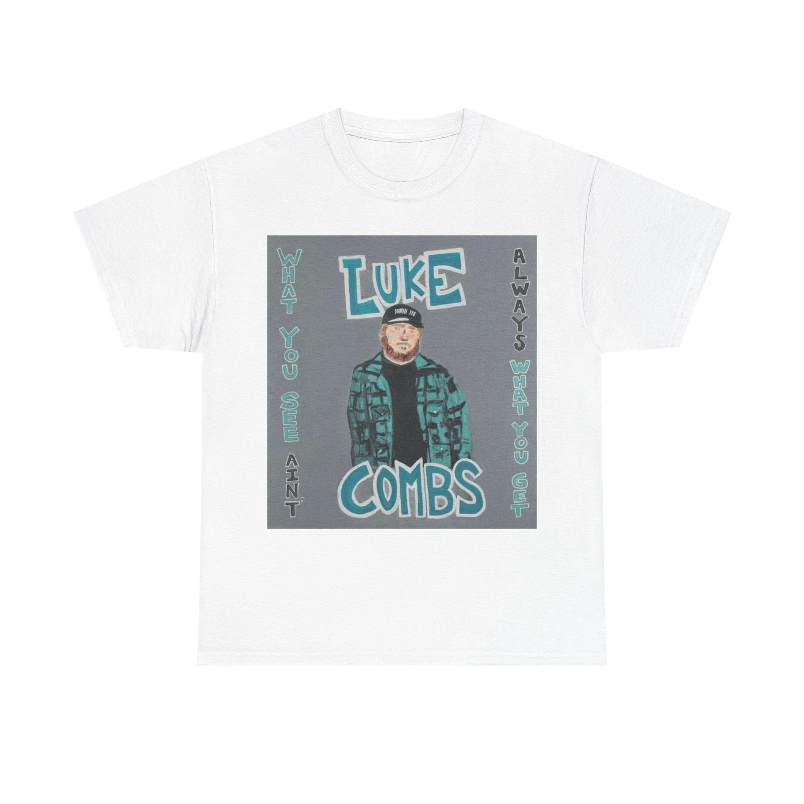 Luke Combs Tshirt Retro Country music Graphic Unisex Heavy Cotton Tee ...
