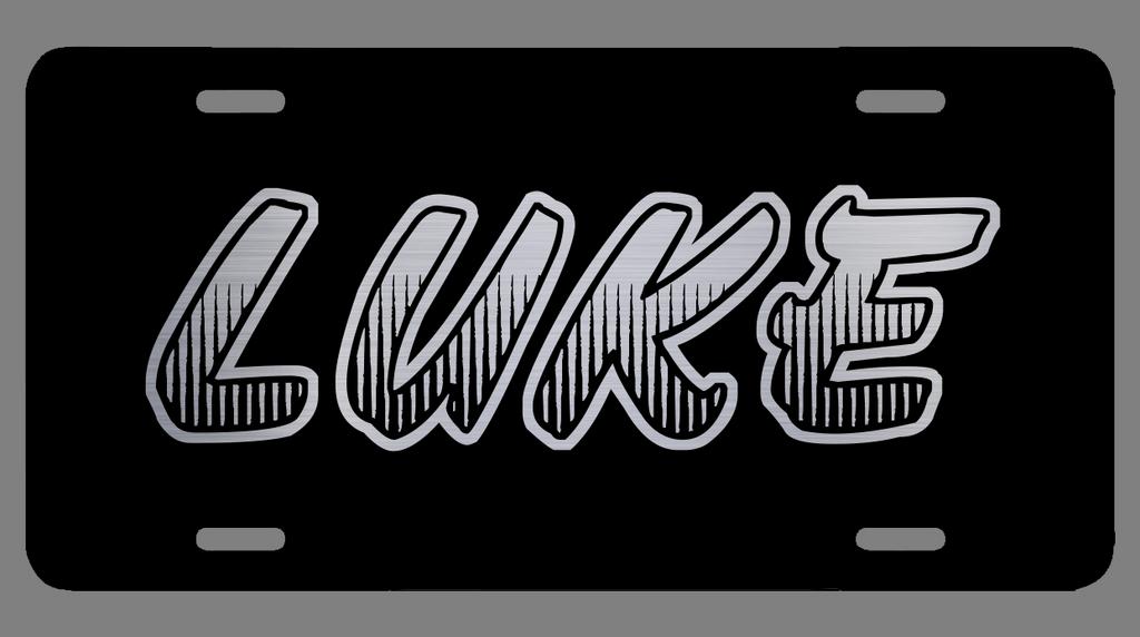 Luke Name Etched Style License Plate Tag Vanity Novelty Metal | Etched ...