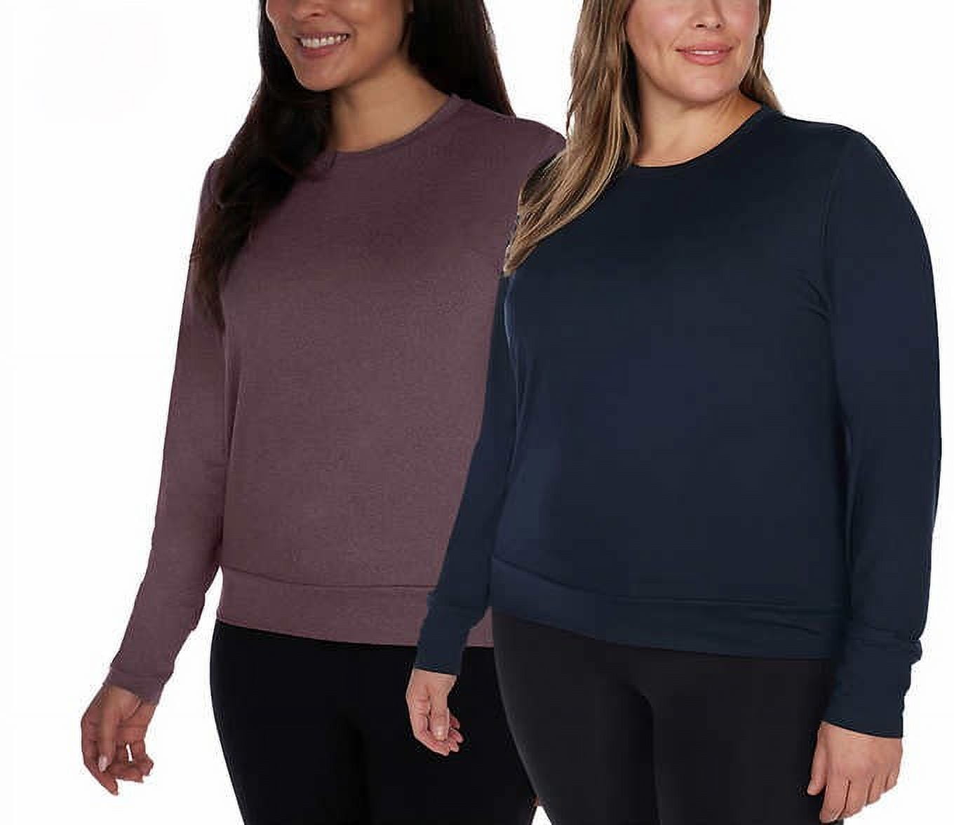 Lukka Lux Ladies' Long Sleeve Active Top, 2-pack | Plum/Navy, XL ...