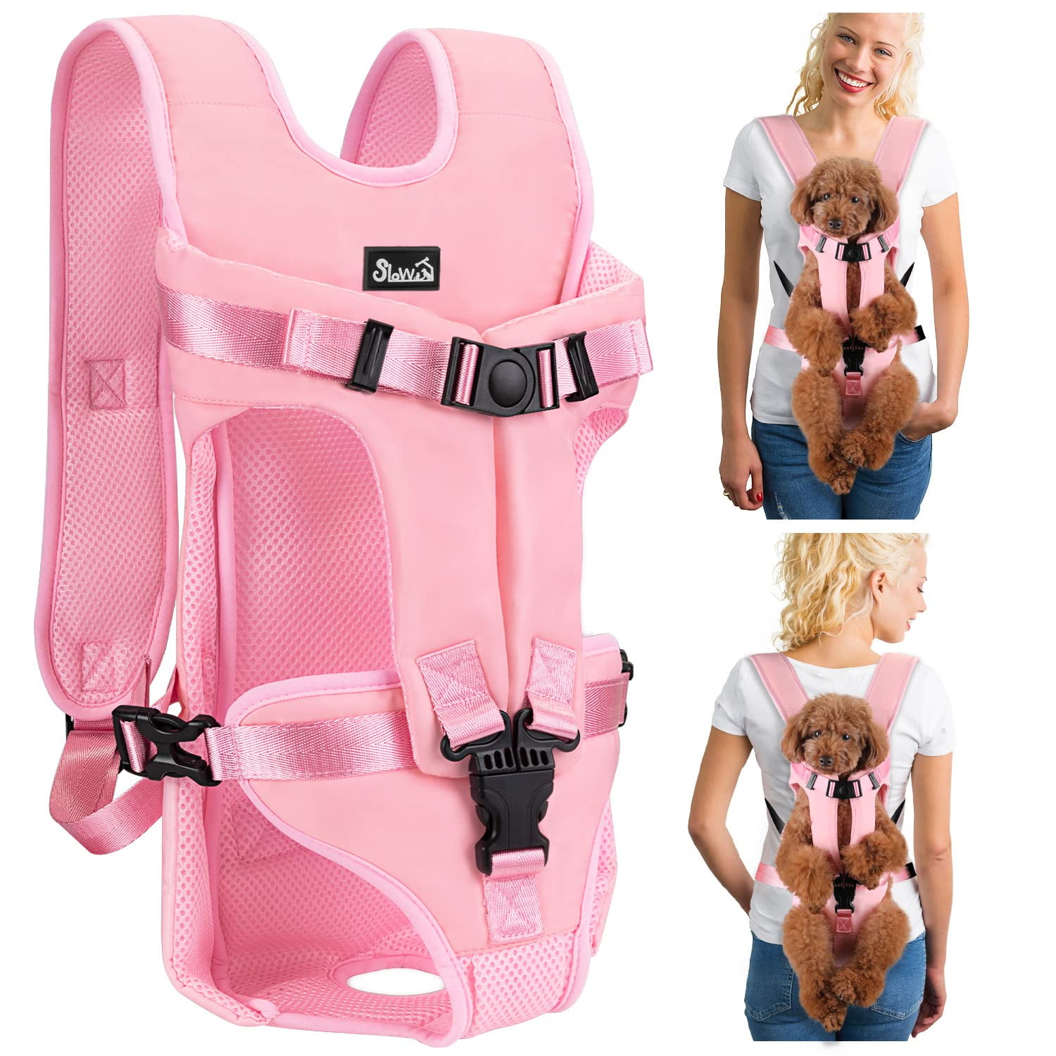 Lukovee Dog Backpack Carrier, TSF6 Legs Out Easy-fit Dog Front Carrier ...