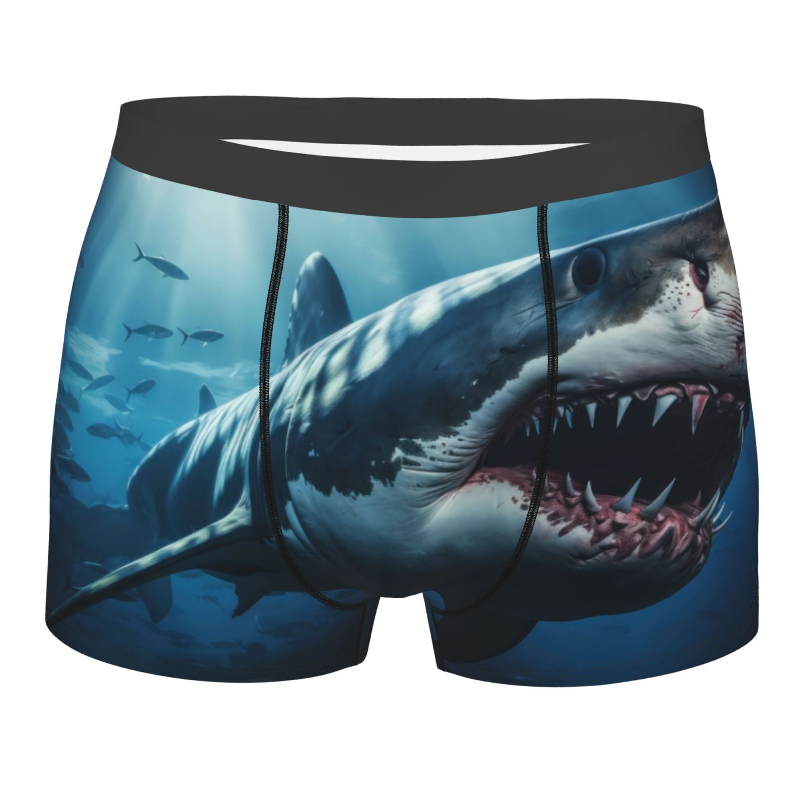 Lukts 3D Realistic Shark Men's Underwear Covered Waistband Boxer Briefs ...