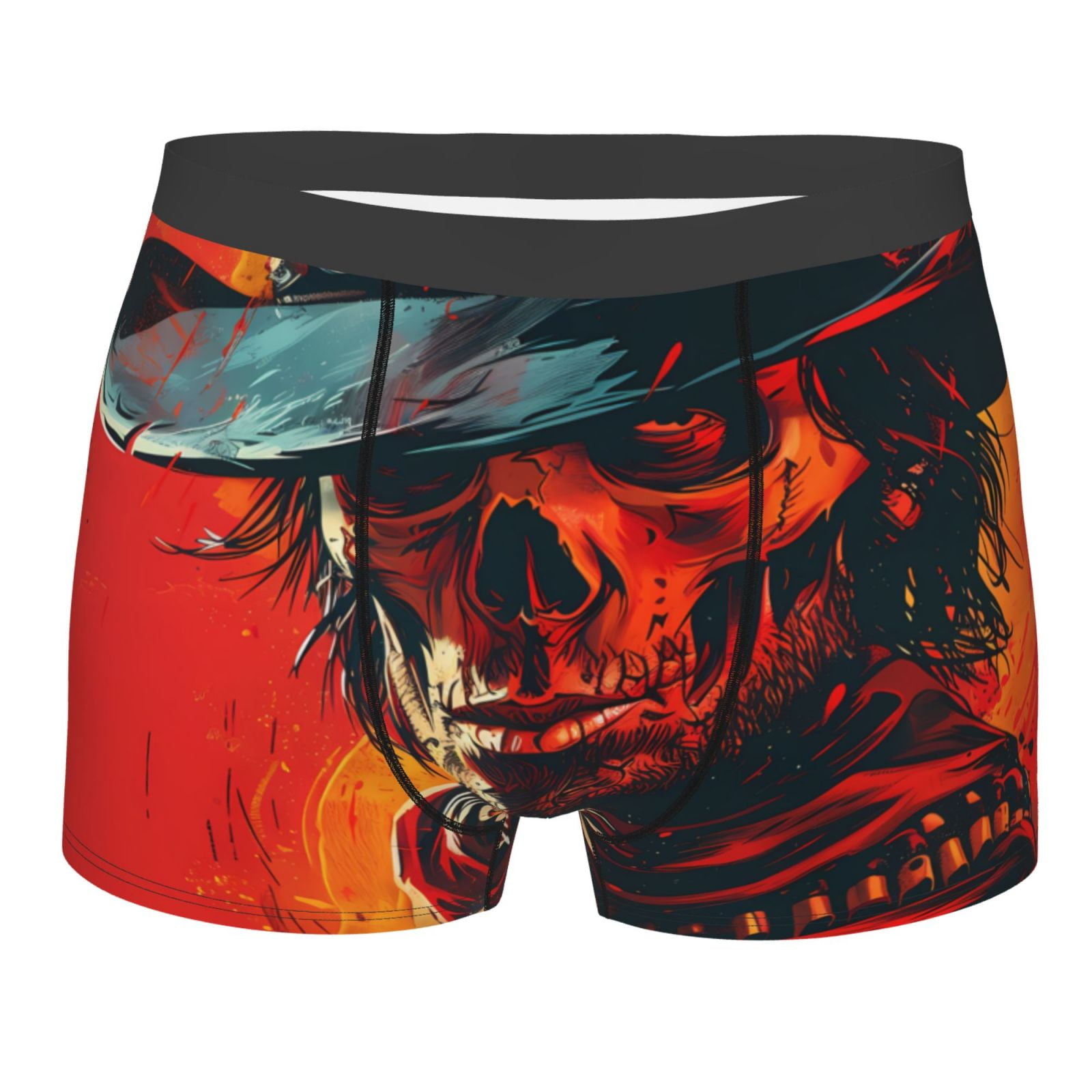 Lukts 60s Western Skull Cowboy Men's Underwear Covered Waistband Boxer ...