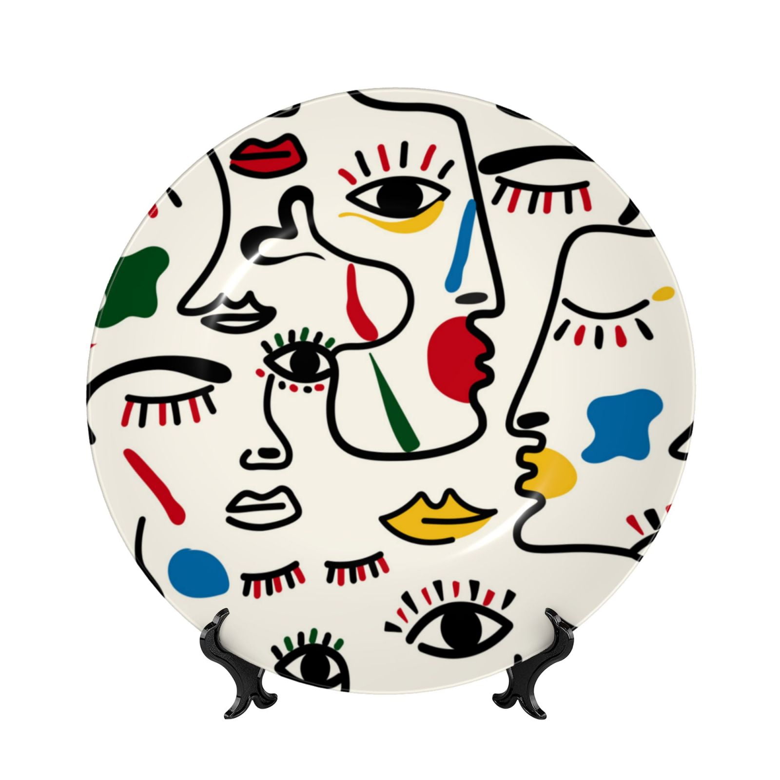 Lukts Aabstract Eyes for Bone China Decorative Plates, Ceramic Plates ...