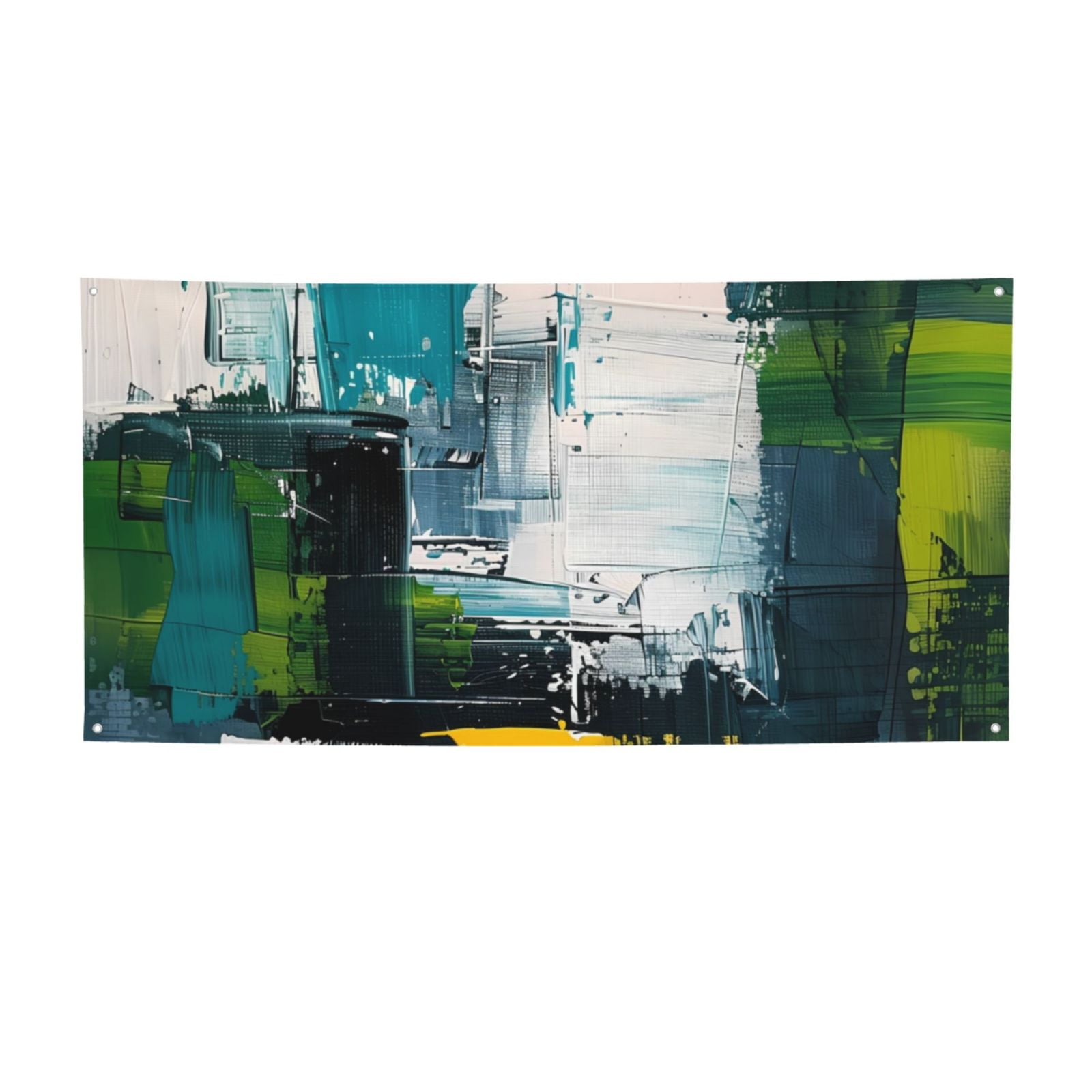 Lukts Abstract Brushstrokes Green Blue Print Banners and Signs for ...