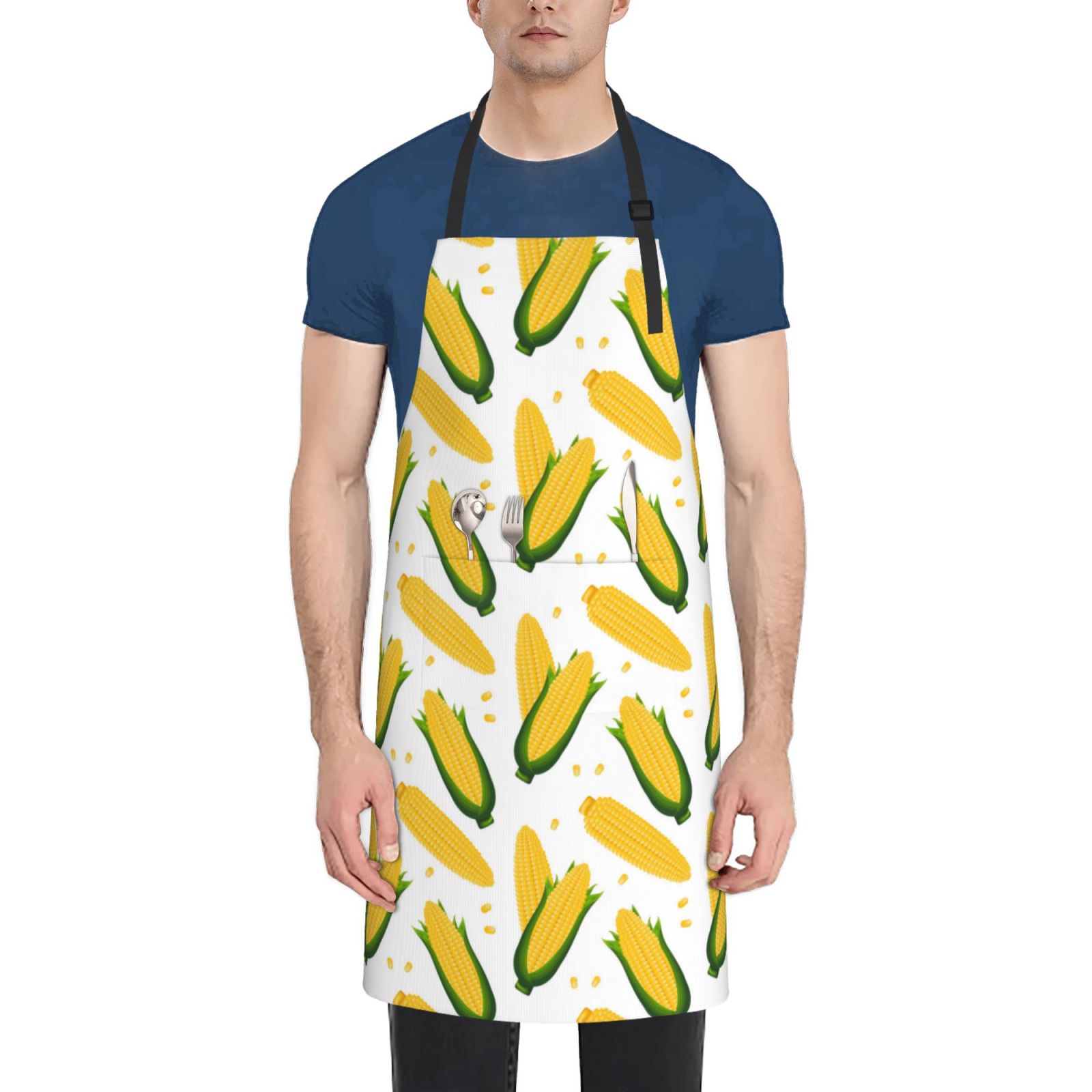 Lukts Adjustable Apron with 2 Pockets Chef Cooking Kitchen Restaurant ...