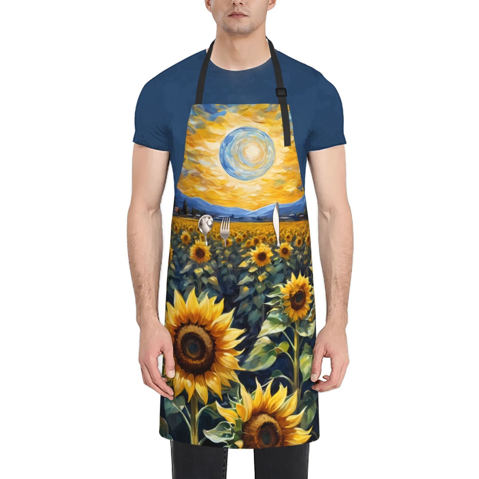 Lukts Adjustable Apron with 2 Pockets Chef Cooking Kitchen Restaurant ...