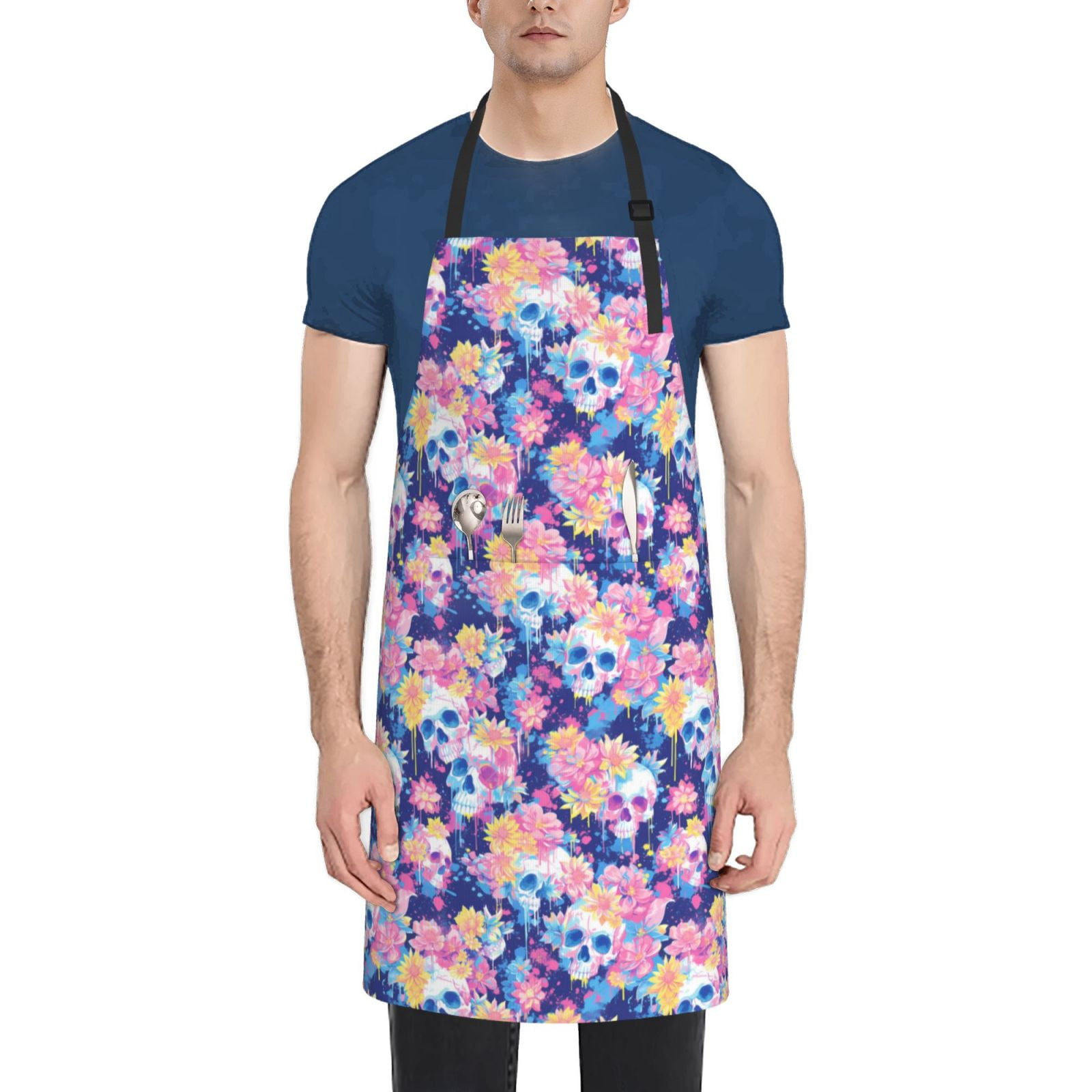 Lukts Adjustable Apron with 2 Pockets Chef Cooking Kitchen Restaurant ...