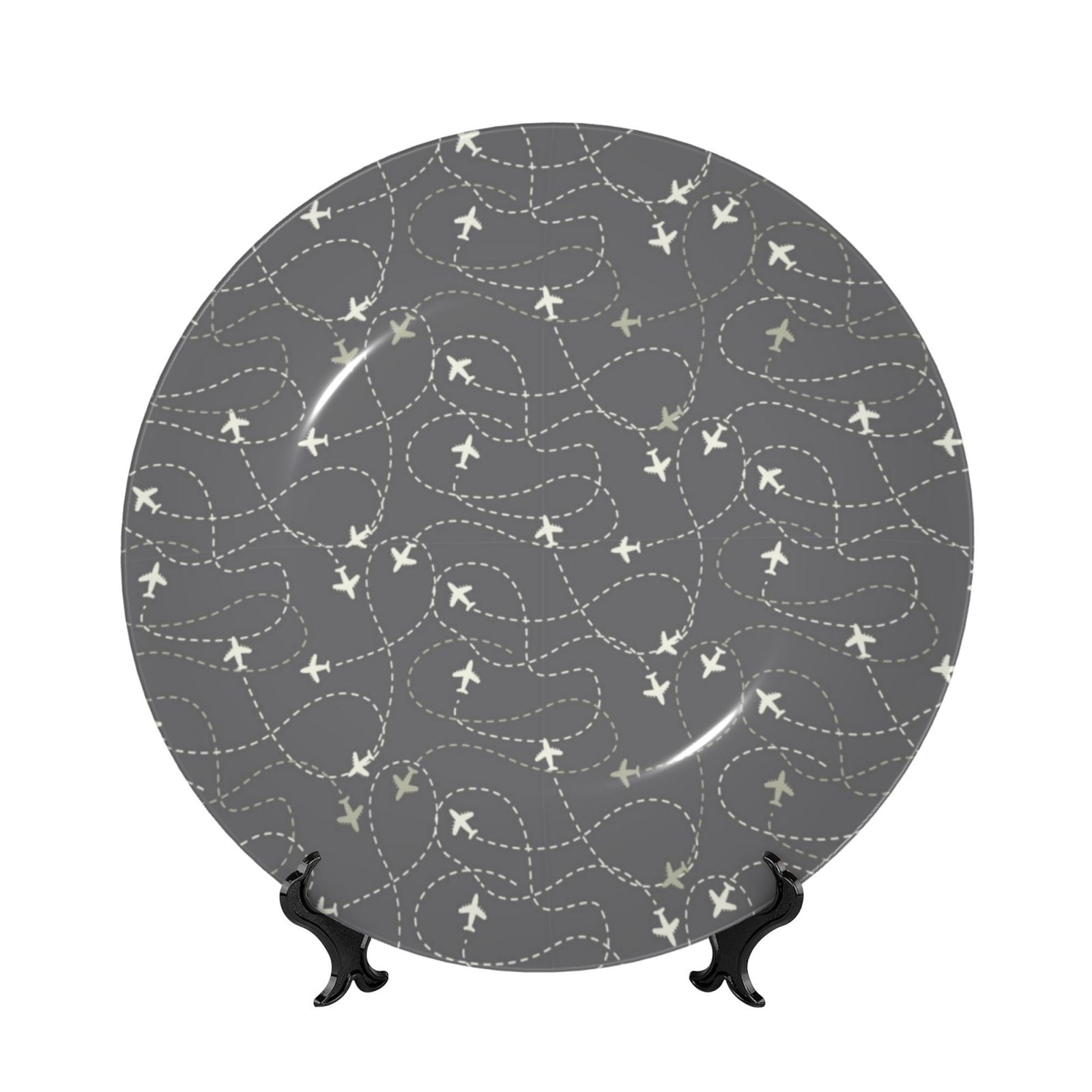 Lukts Airplane Routes Around The World for Bone China Decorative Plates ...