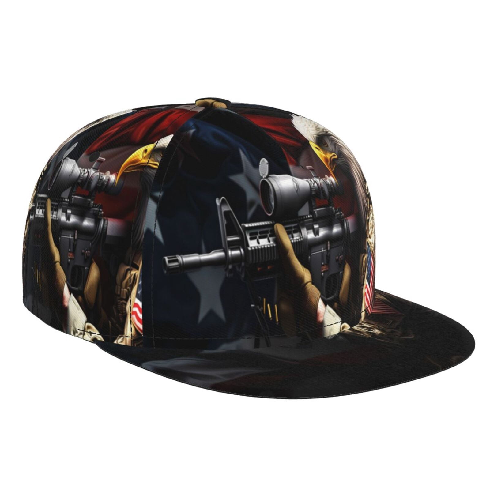 Lukts American Bald Eagle Warrior for Flat Brim Baseball Cap, Sun ...