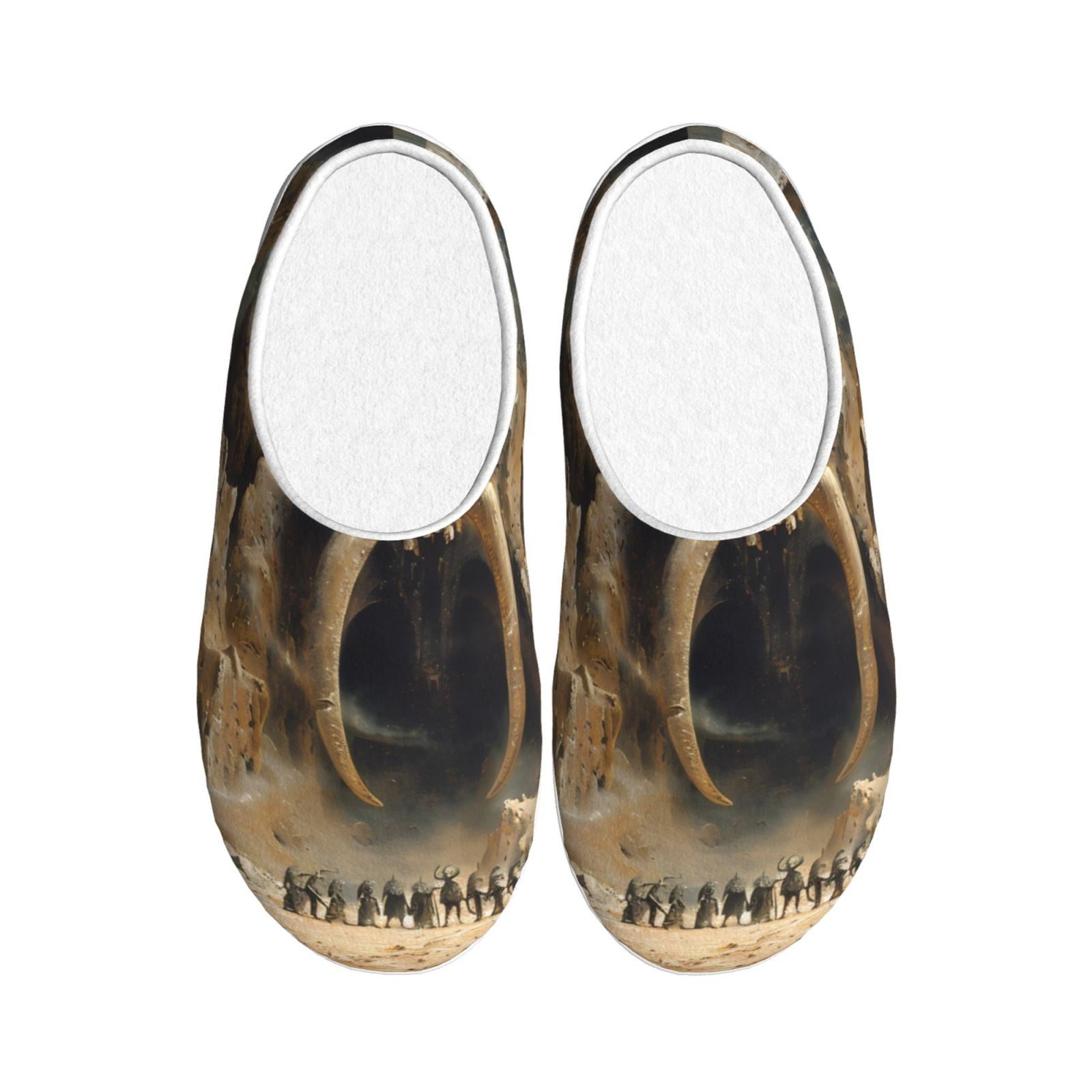 Lukts Ancient Skull Cave Landscape for Adult TPR Cotton Slippers ...