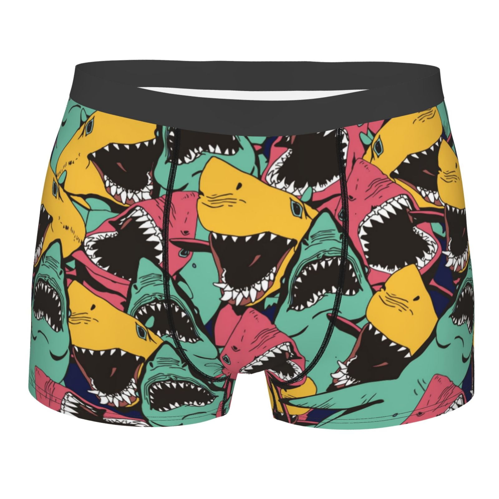 Lukts Angry Shark Pattern Men'S Underwear Covered Waistband Boxer ...