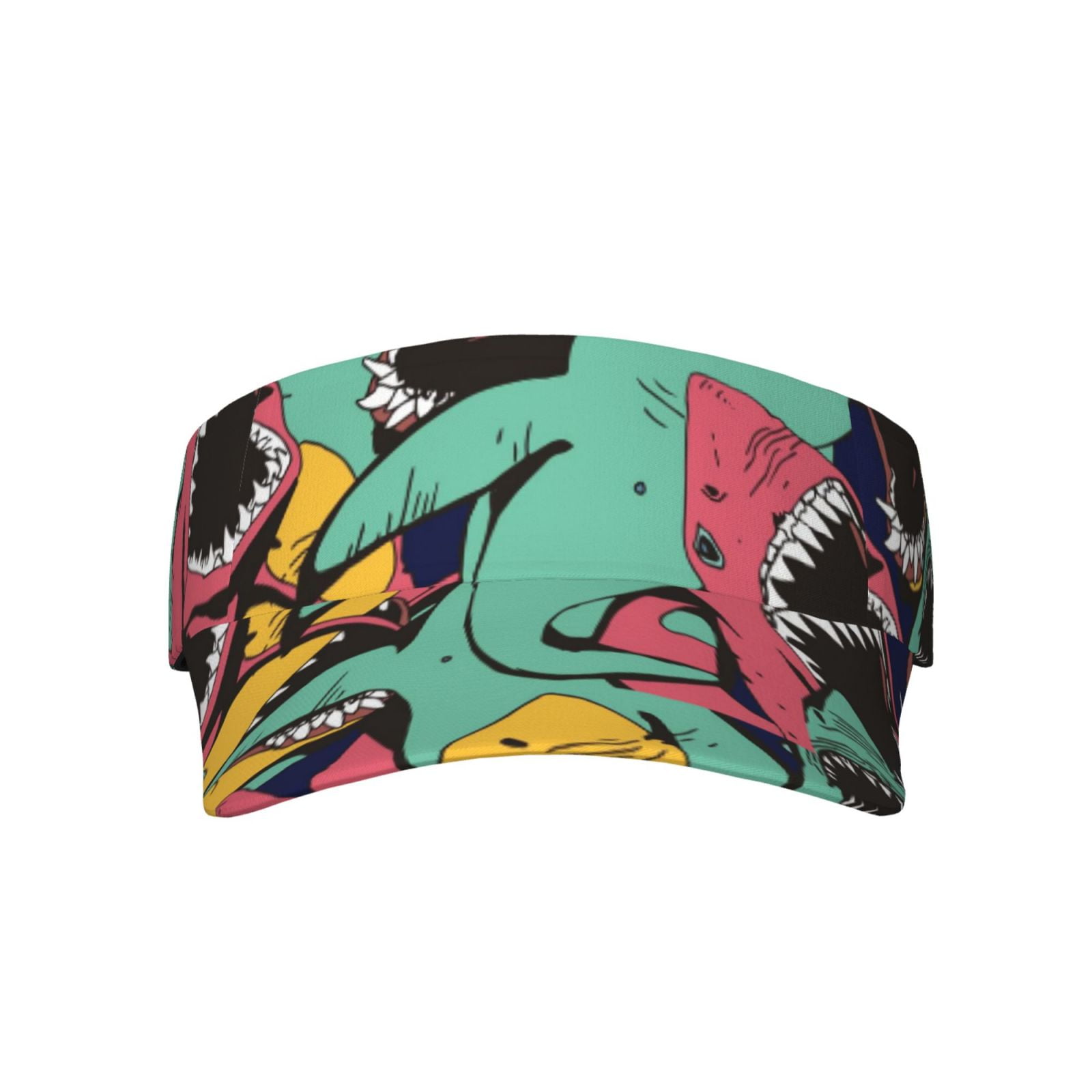 Lukts Angry Shark Pattern Sun Sports Visor Adjustable Cap for Men Women ...
