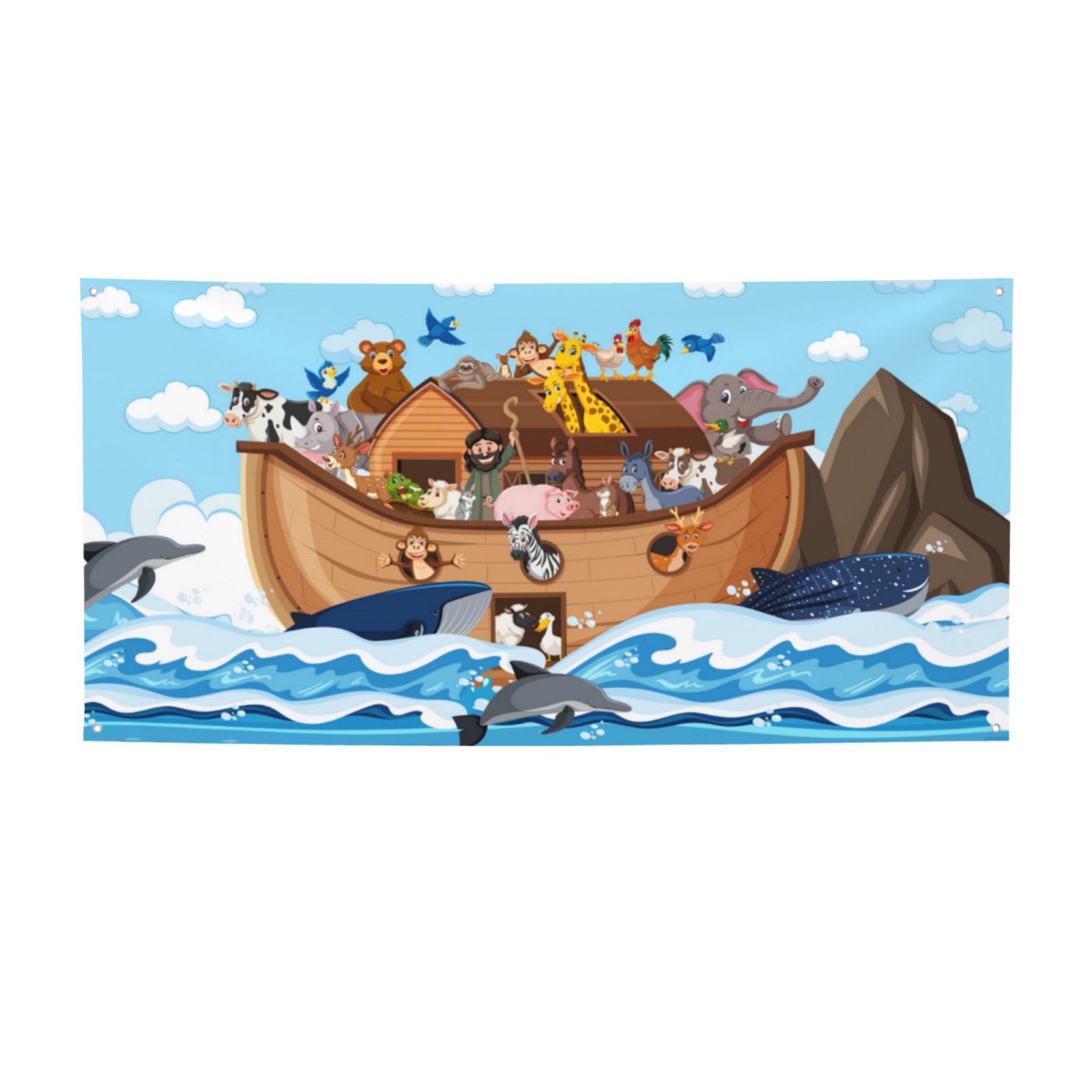 Lukts Animals on Noah's Ark Floating Print Banners and Signs for ...
