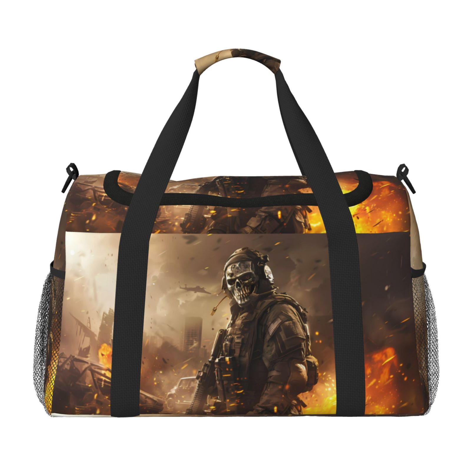 Lukts Apocalyptic Skull Soldier for Hand-Held Messenger Travel Bag ...