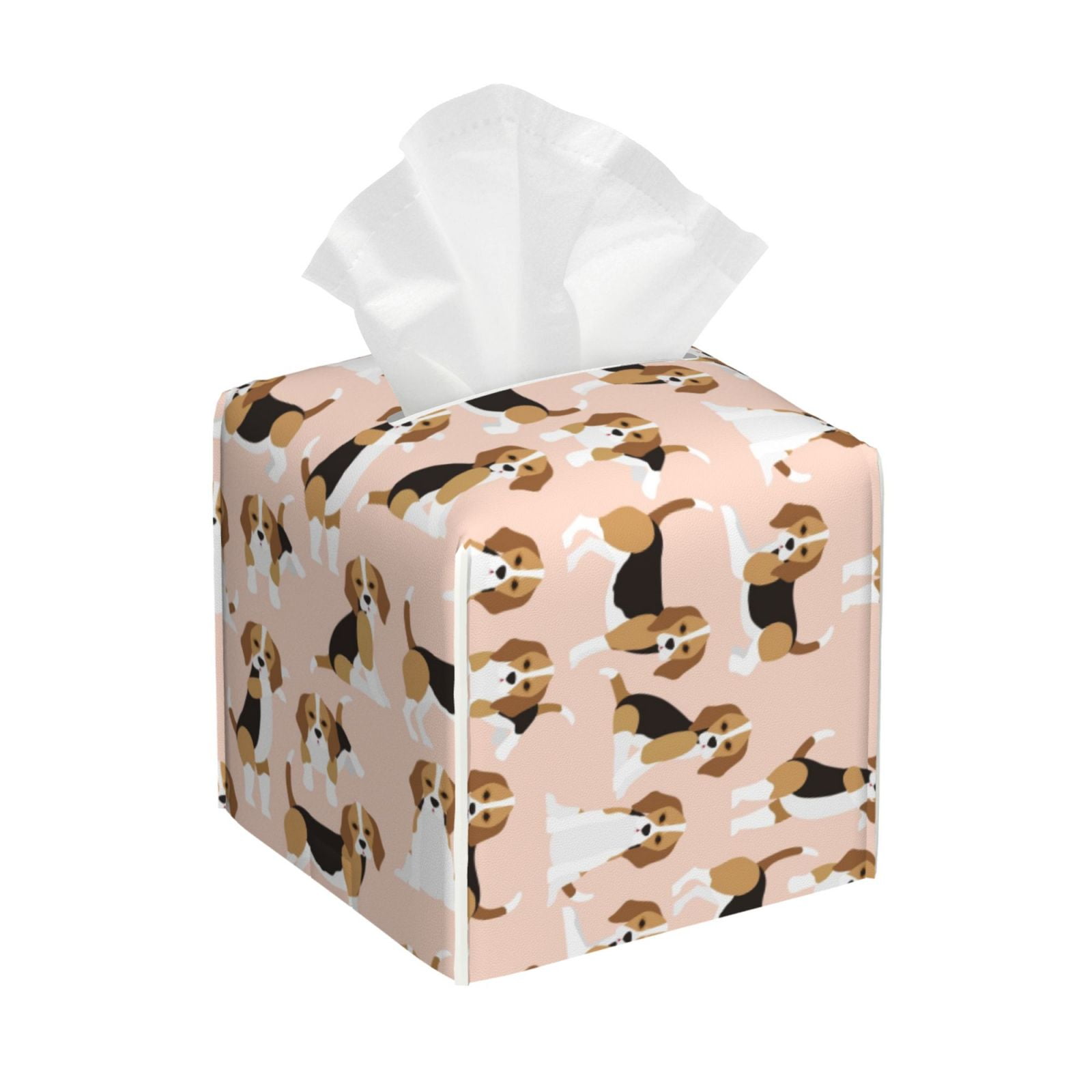 Lukts Beagle Dog On Brown for Leather Tissue Box Cover Square ...