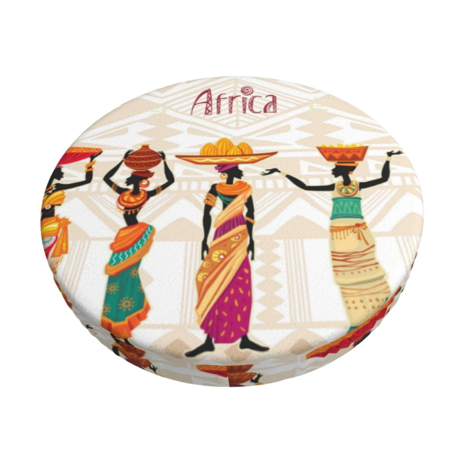 Lukts Beautiful Black African Woman In Ethnic Dress Bar Stool Covers 12 ...