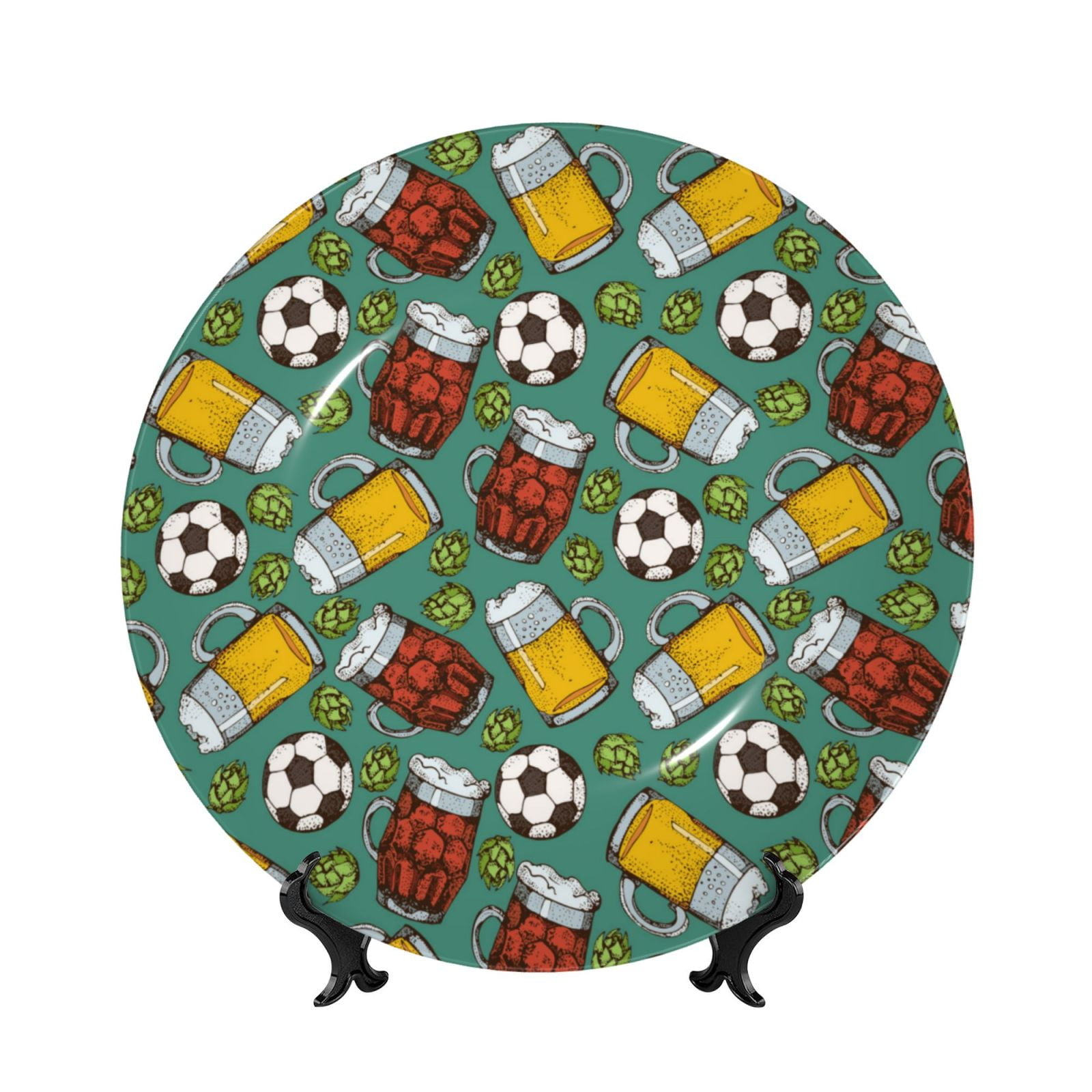 Lukts Beer And Soccer for Bone China Decorative Plates, Ceramic Plates ...