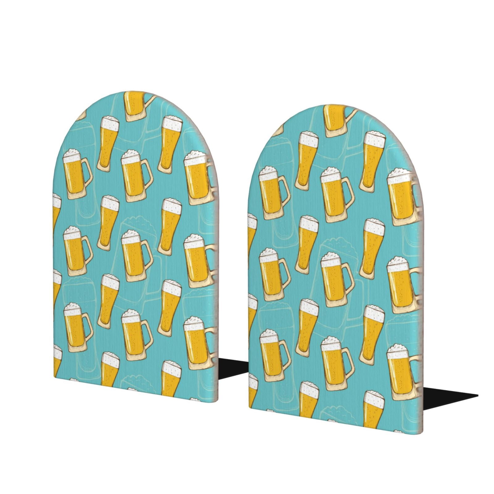 Lukts Beer for Wooden Bookends, Heavy Duty Metal Bookshelf Suitable for ...