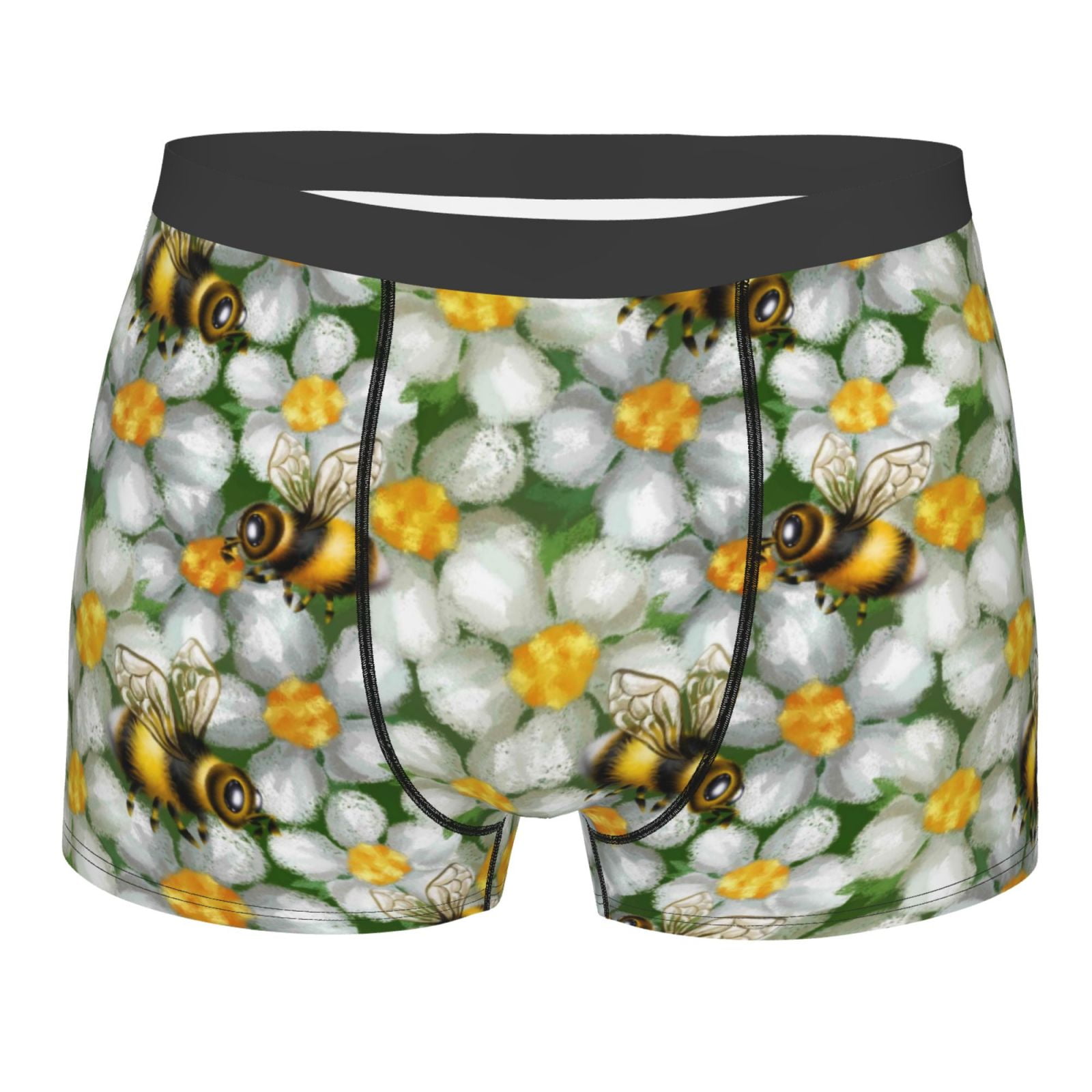 Lukts Bees And Flower Men'S Underwear Covered Waistband Boxer Briefs ...