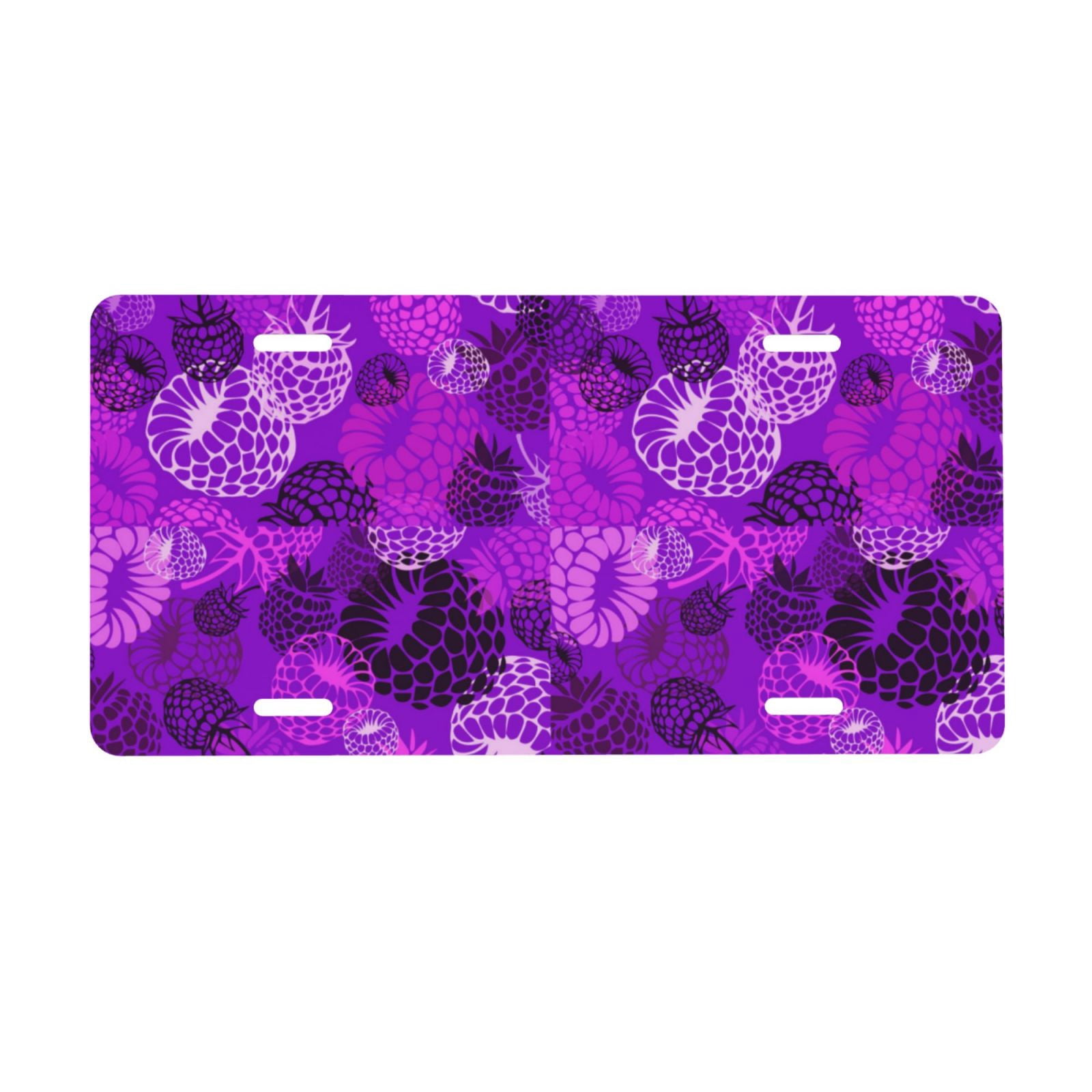 Lukts Berry Raspberry for Car Aluminum Front License Plate, 12x6 Inch ...