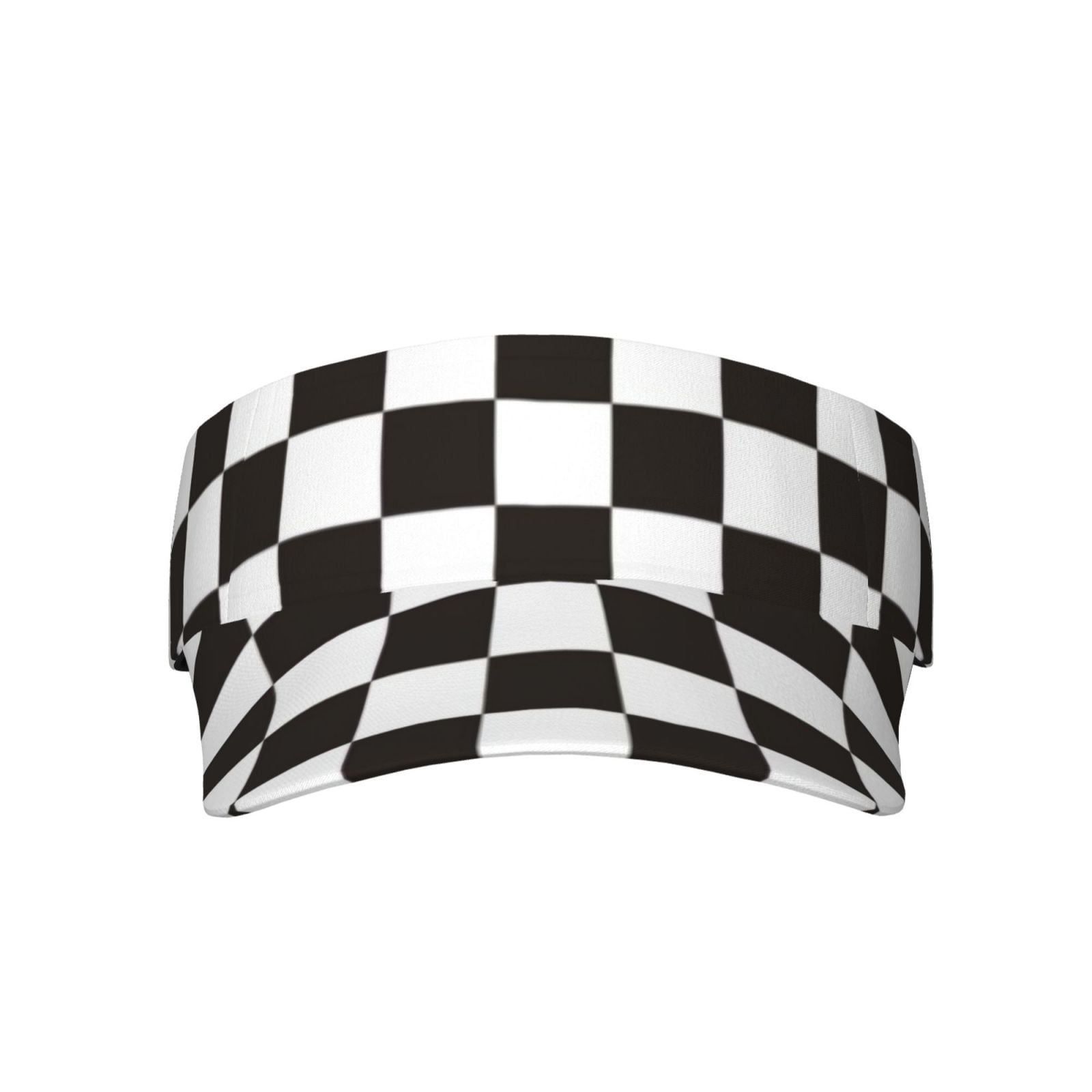 Lukts Black And White Checkerboard Sun Sports Visor Adjustable Cap for ...