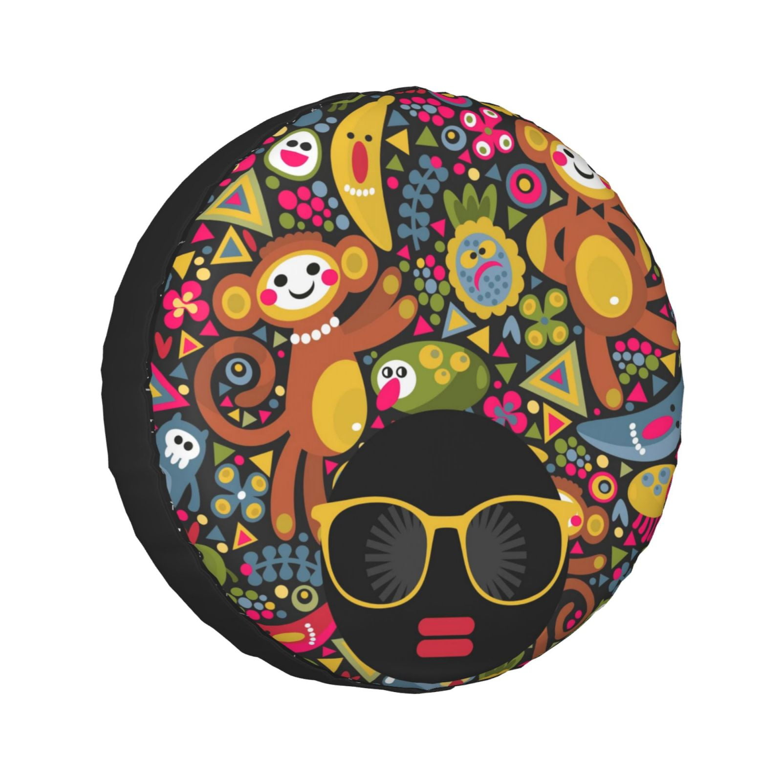 Lukts Black Head Woman With Monkey Hair，African Women Tire Covers ...