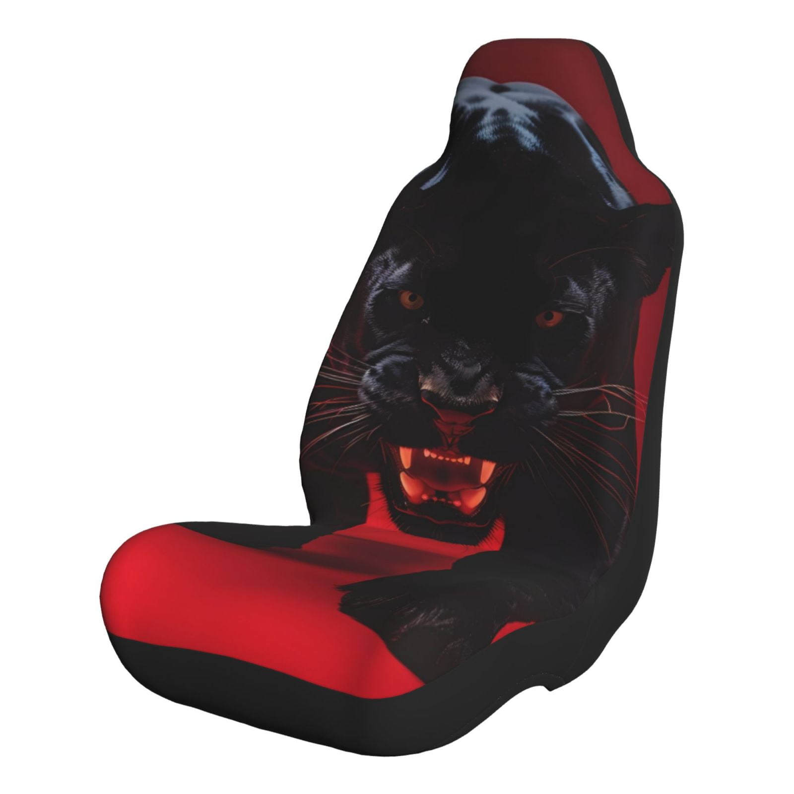 Lukts Black Panther Red Background Print Car Seat Covers Full Set–Front ...