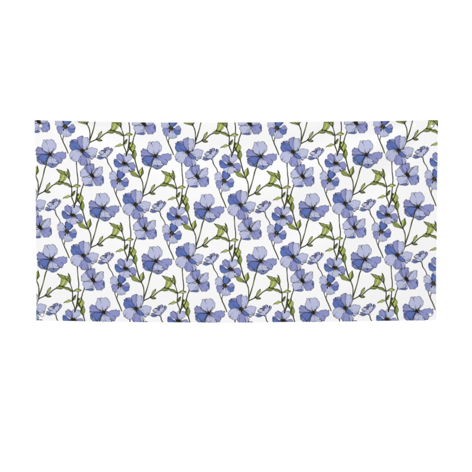 Lukts Blue Flax Flowers Print Banners and Signs for Outdoor,Celebration ...